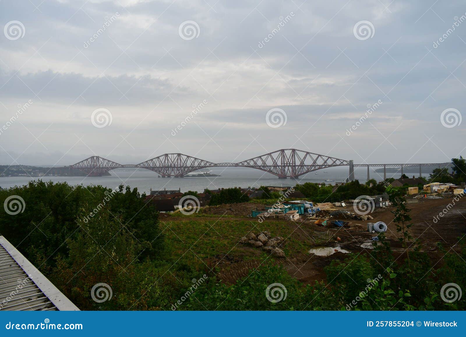 Scenic Shot of the Forth Bridge in Scotland Stock Photo - Image of ...
