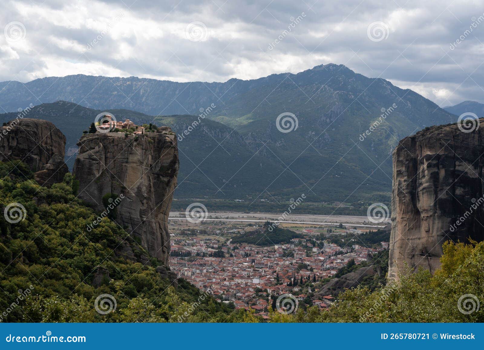 Scenic Shot of Monastery of the Holy Trinity at Meteora in Greece Stock ...