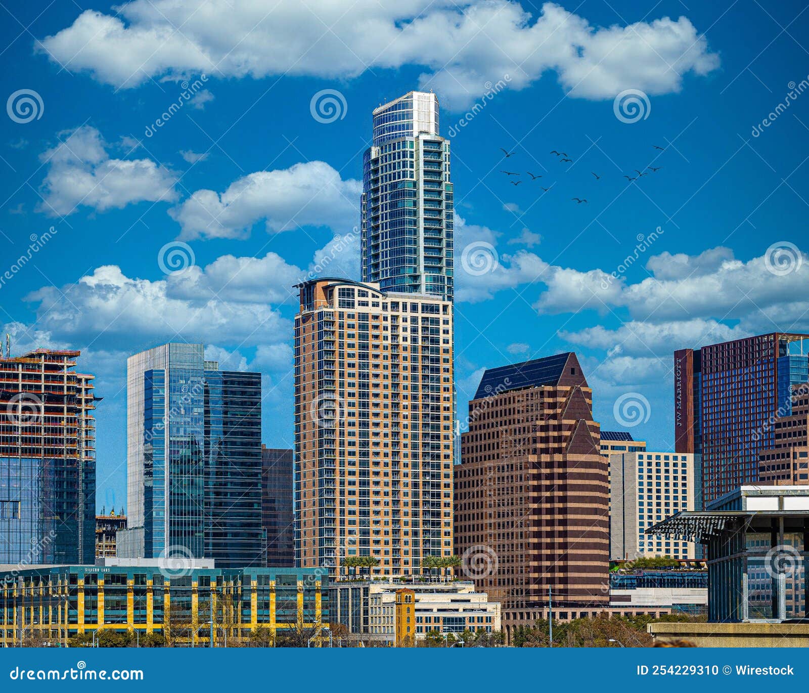 Scenic Shot of Skyscrapers in Austin Texas on a Sunny Day Eith a ...