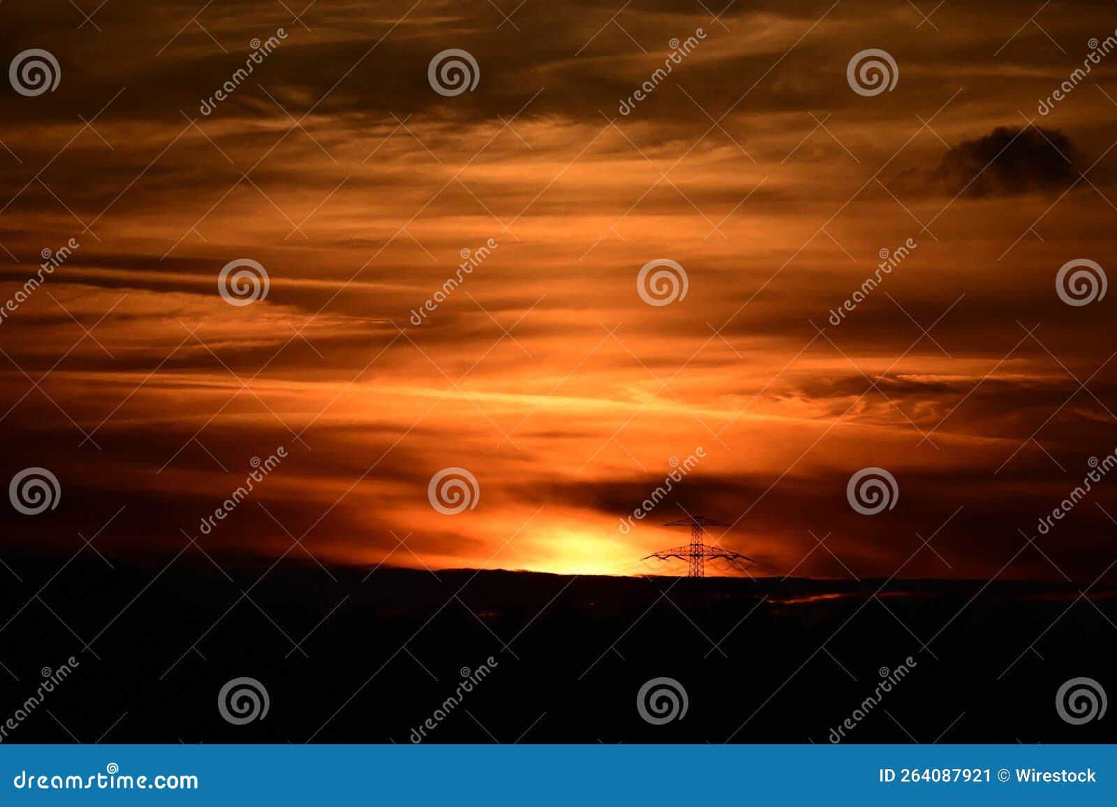 Scenic Skyscape during Sunset Stock Image - Image of environment ...