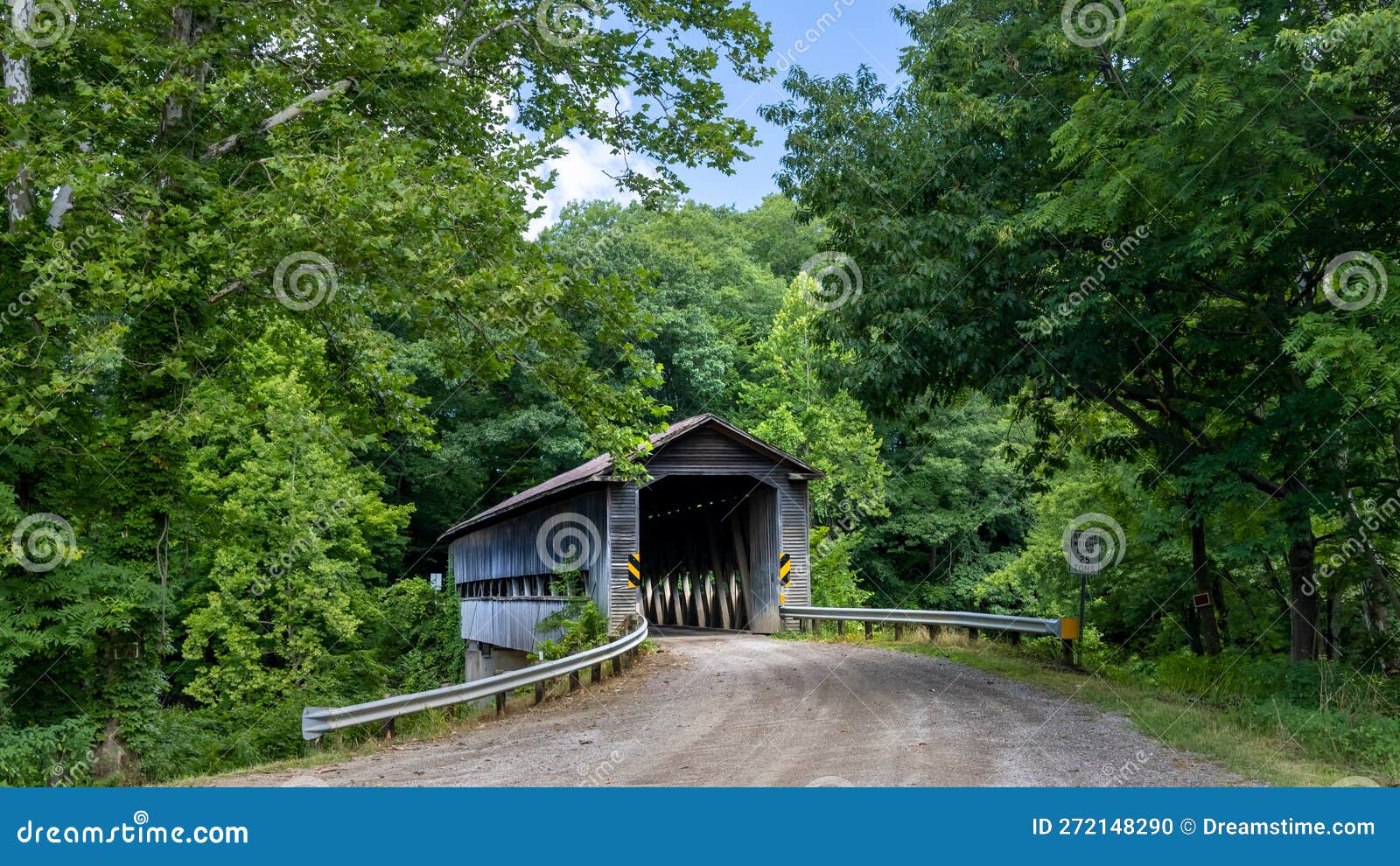 Scenic State Road Covered Bridge in Ohio Stock Photo - Image of ...