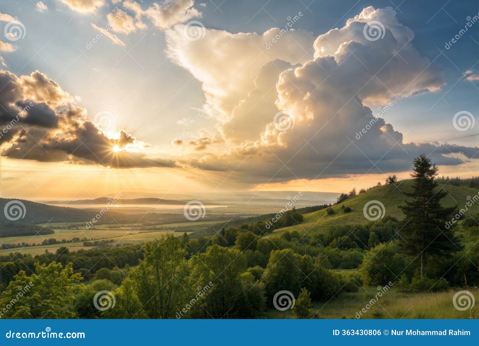 Scenic Sunrise Over Majestic Mountain Range Royalty-Free Stock ...