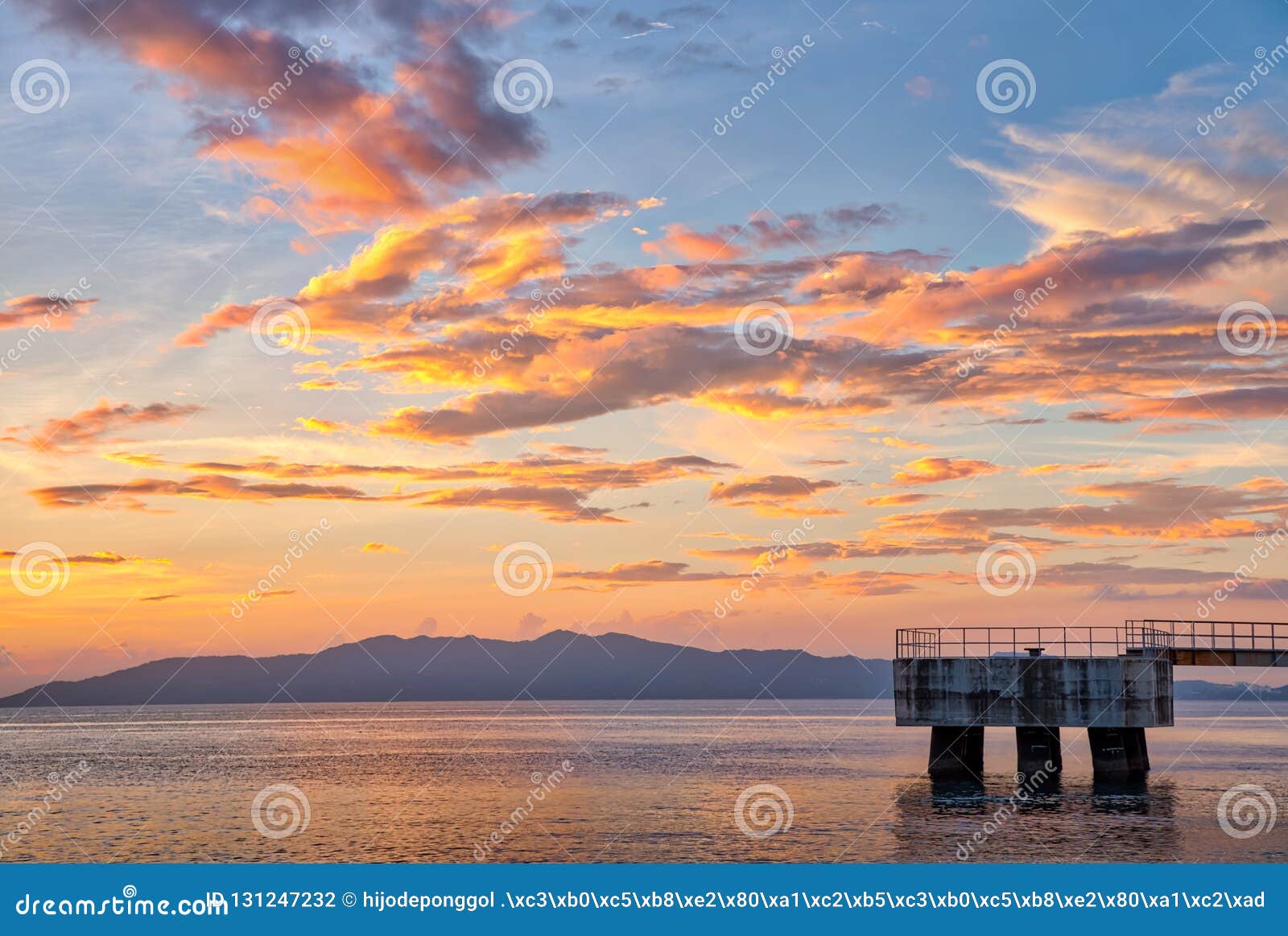 Scenic Sunset at the Shore of Batangas, Philippines Stock Photo - Image ...