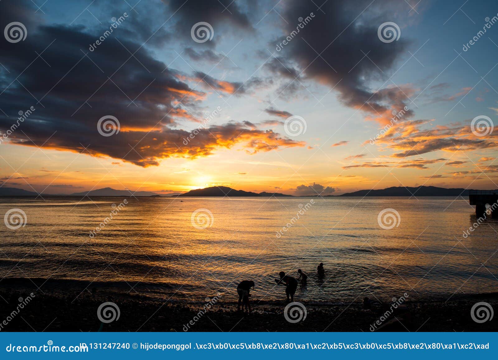 Scenic Sunset at the Shore of Batangas, Philippines Editorial Image ...