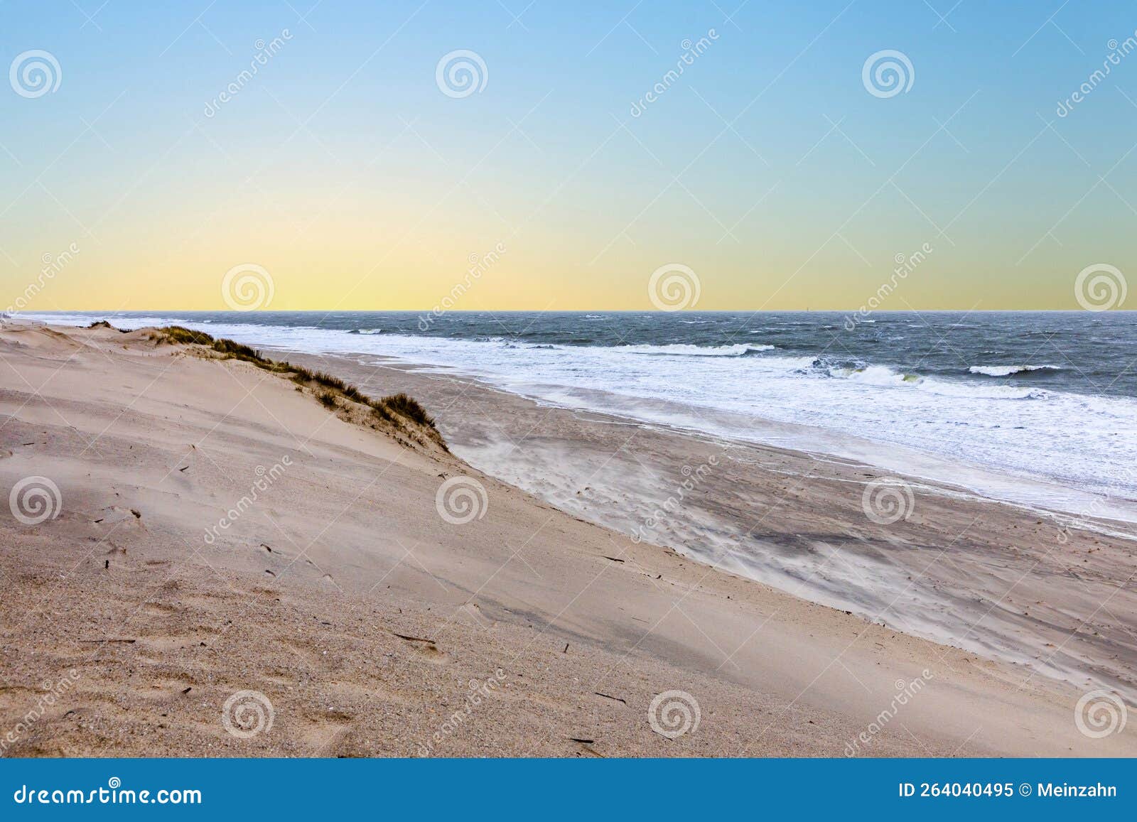 Scenic Sunset in Sylt with Ocean, Dune and Empty Beach Stock Image ...