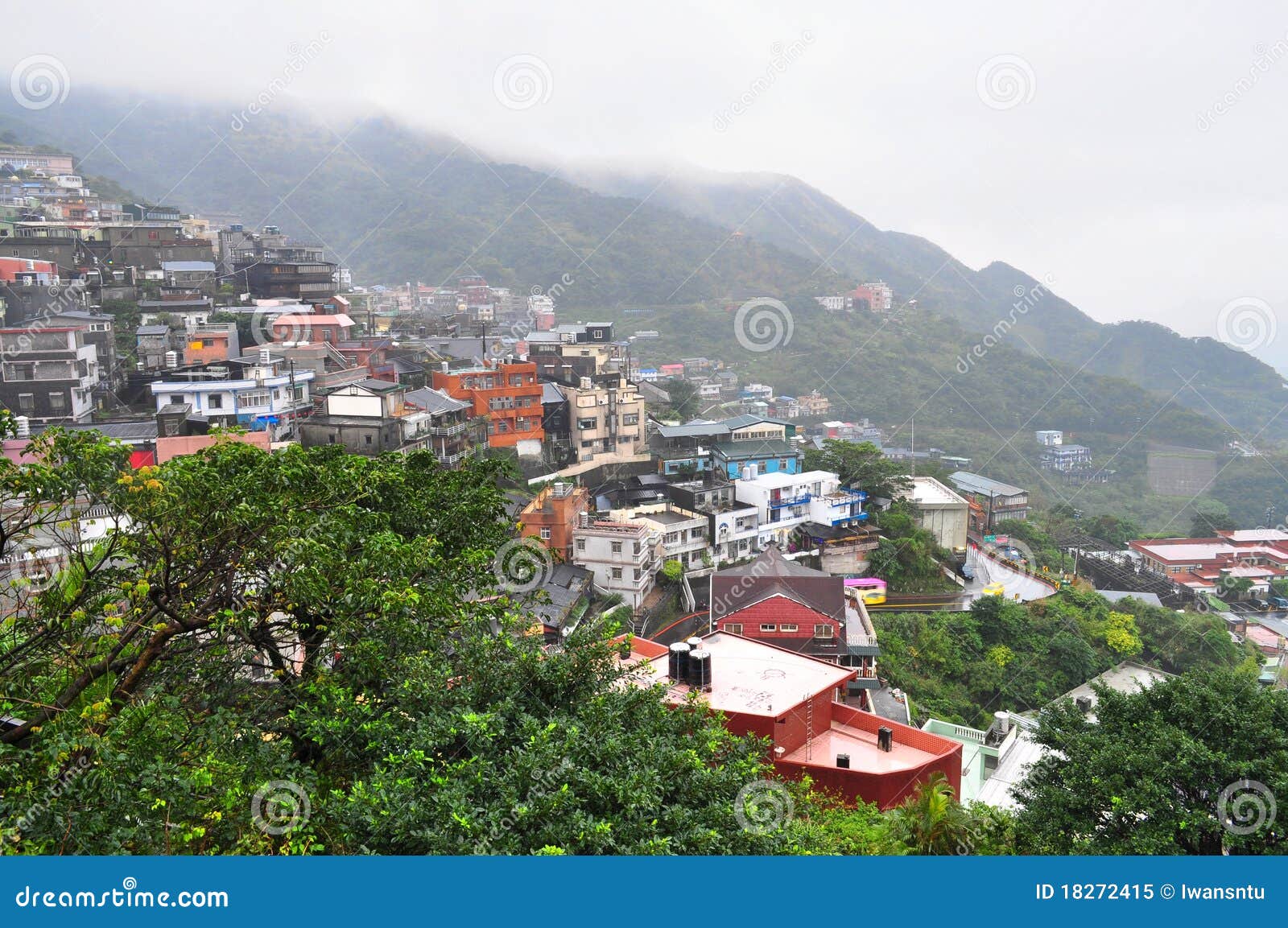 Scenic Taiwan Countryside at Chiufen Stock Image - Image of hill ...