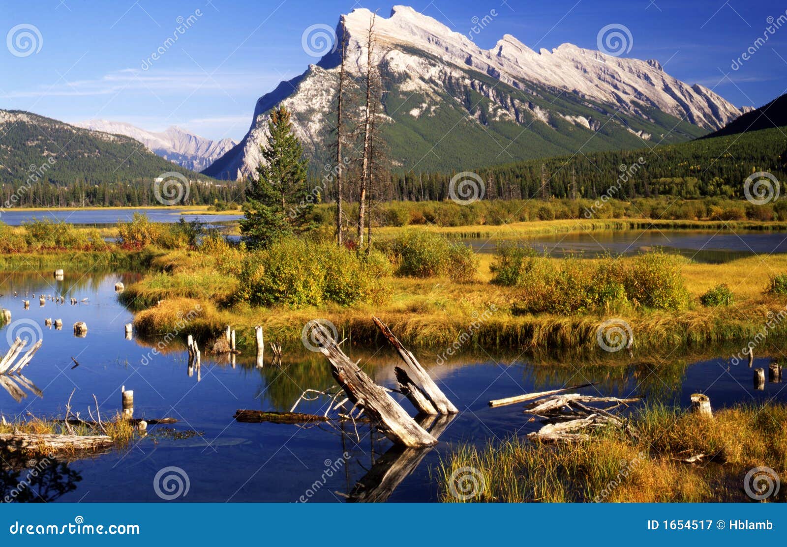 Scenic Vermillion Lake stock image. Image of mountains - 1654517