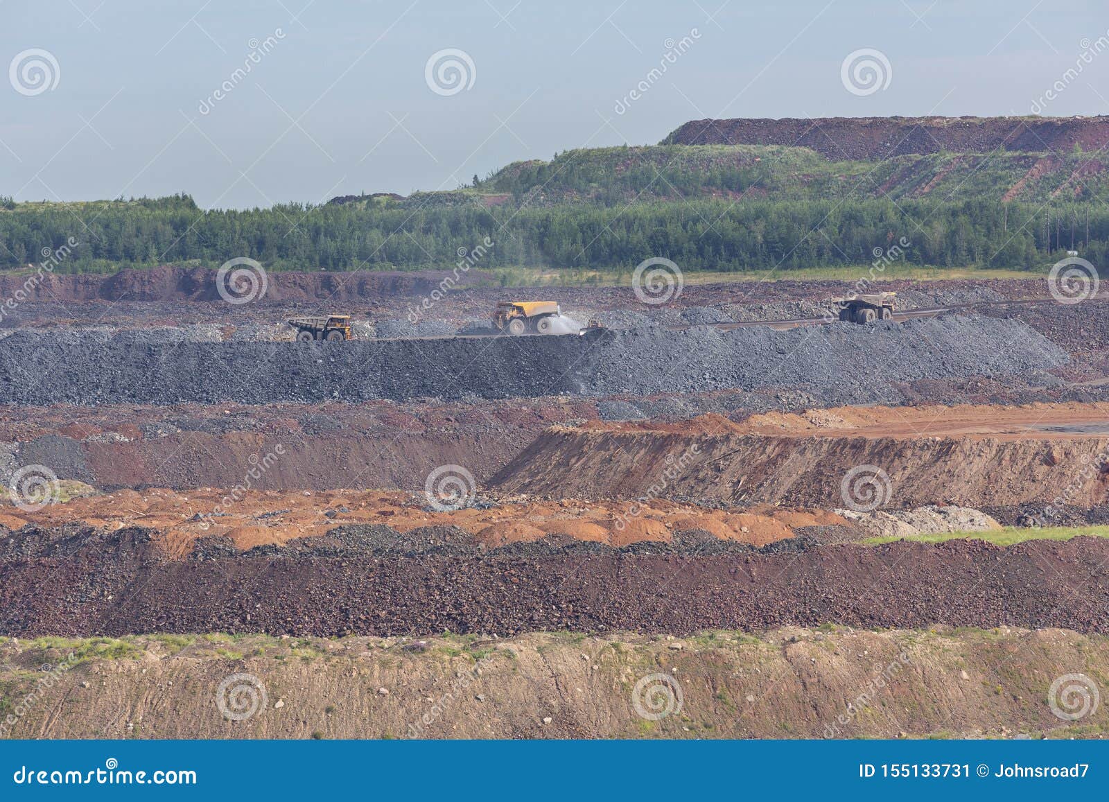 Taconite Open Pit Mine - a Scenic View Stock Image - Image of surface ...