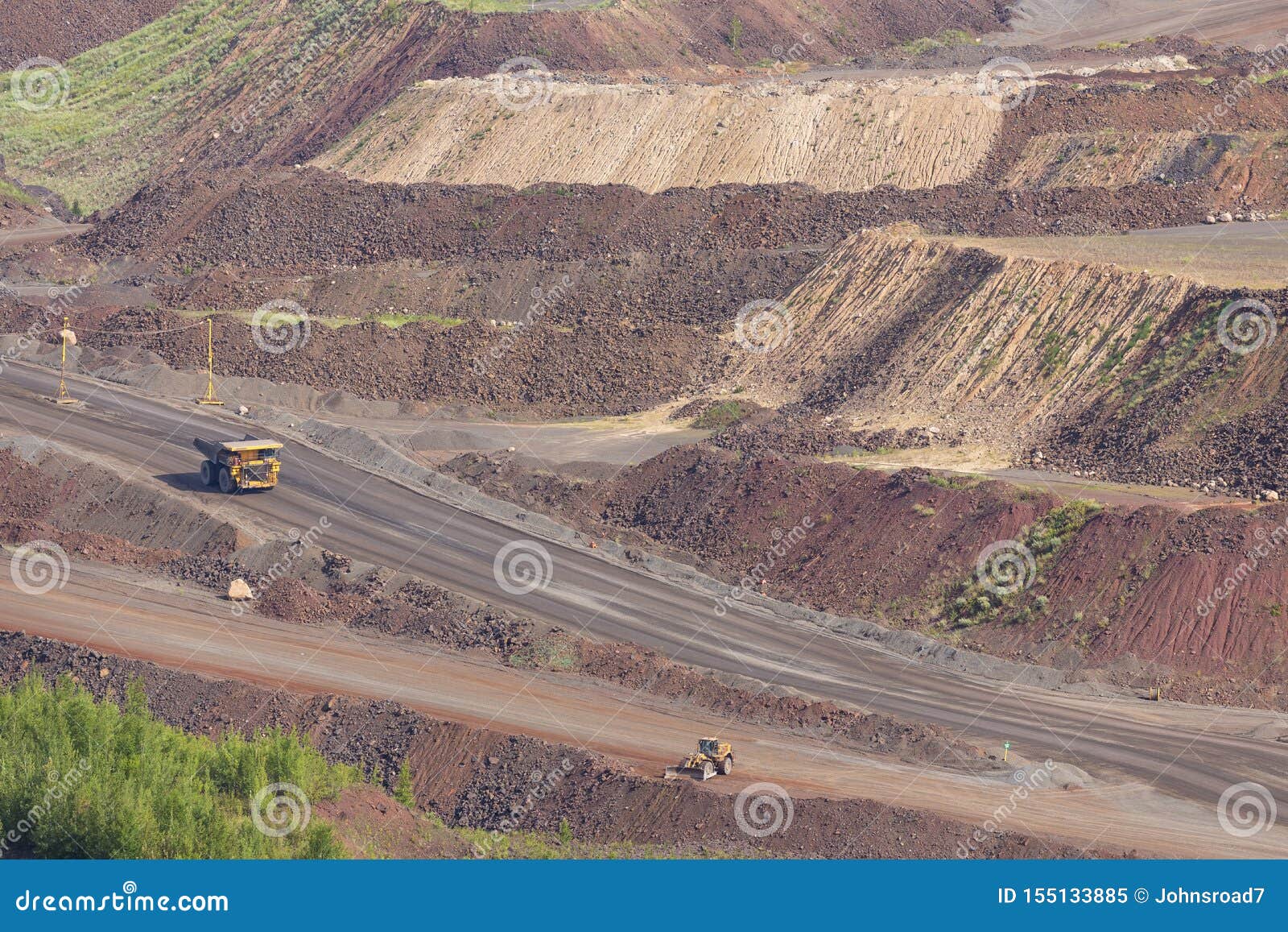 Taconite Open Pit Mine - a Scenic View Stock Image - Image of truck ...
