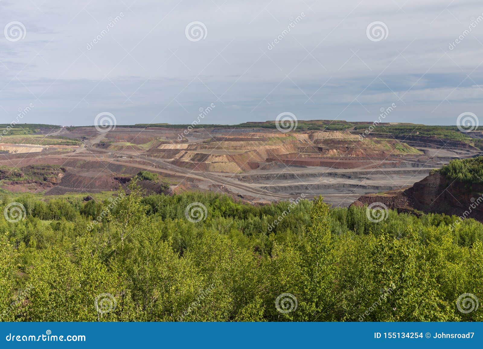 Taconite Open Pit Mine - a Scenic View Stock Photo - Image of overlook ...
