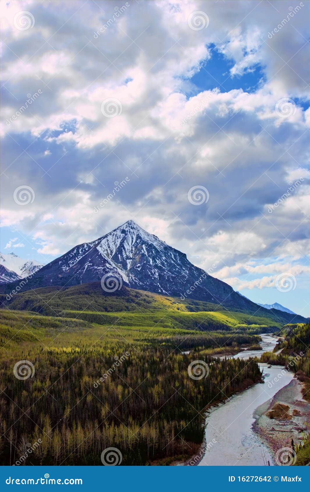 Scenic view in Alaska stock photo. Image of clouds, wilderness - 16272642