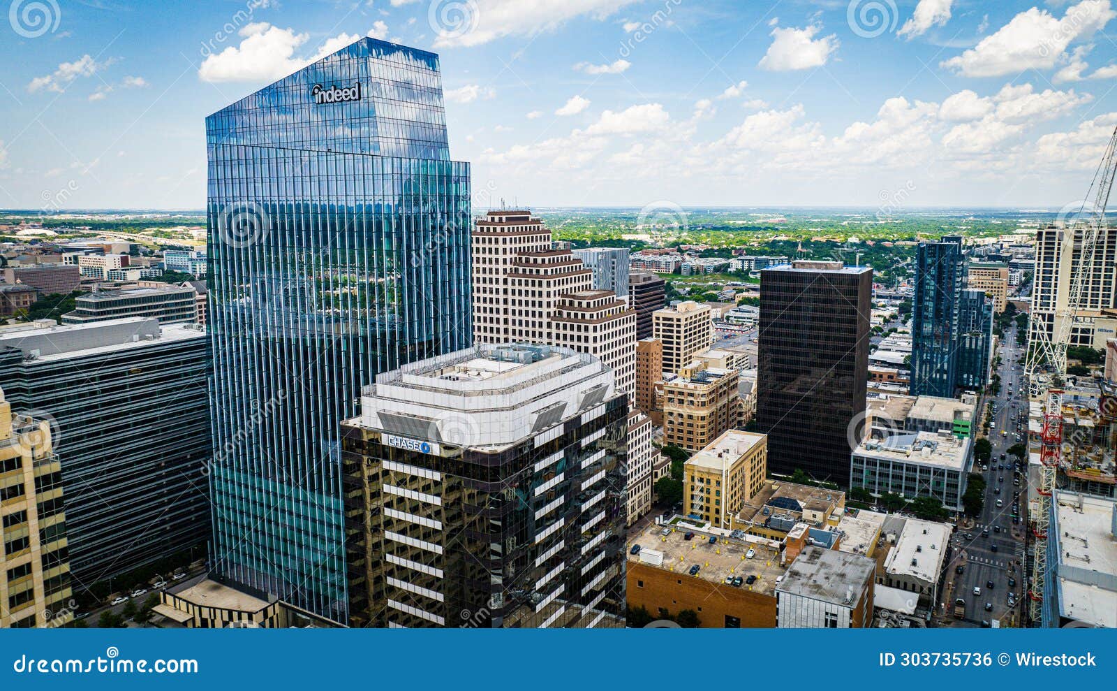 Scenic View of the Austin Skyline Featuring Modern High-rise Buildings ...