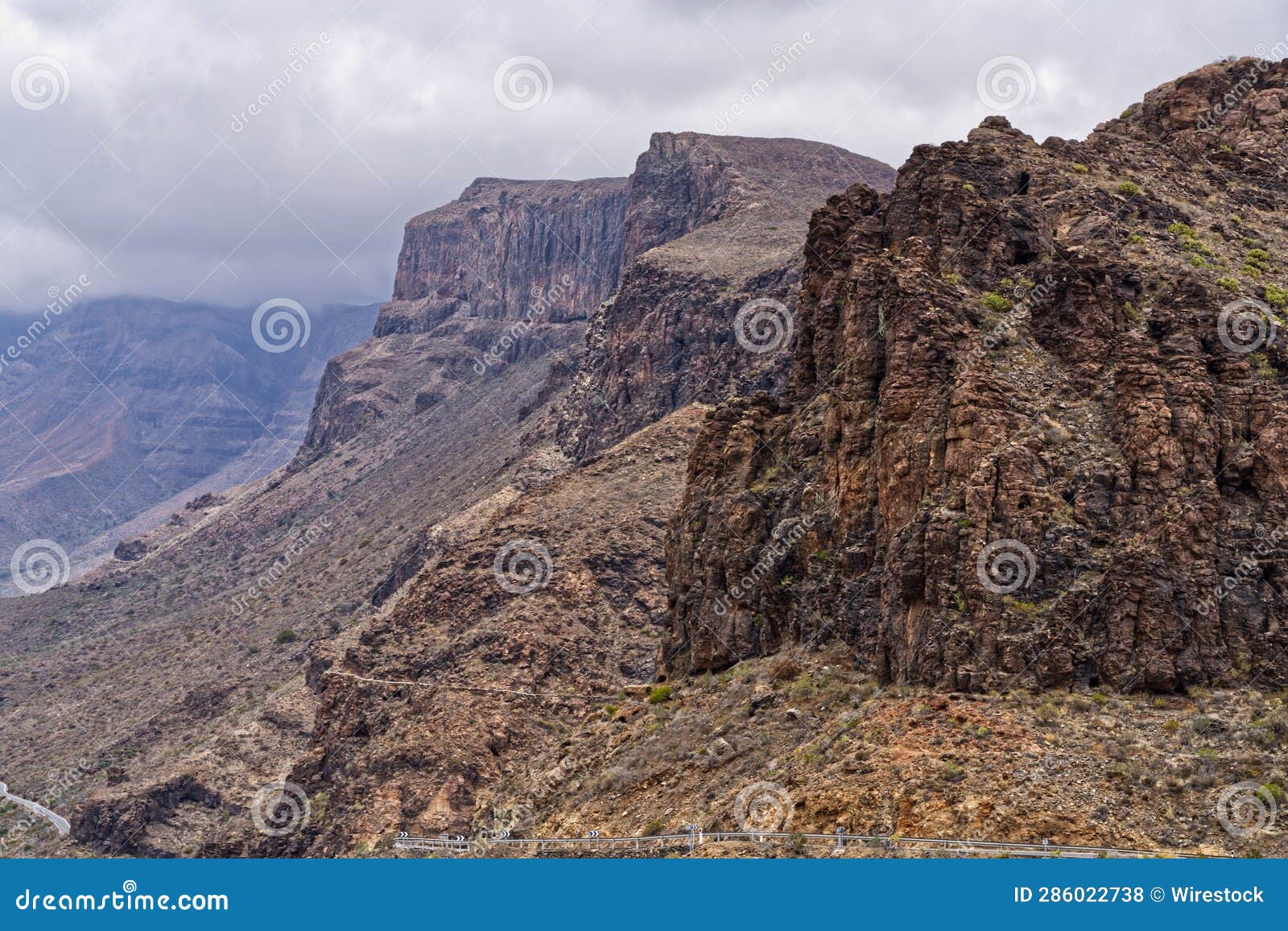 Scenic View of a Barren Mountain Range Stock Photo - Image of rugged ...