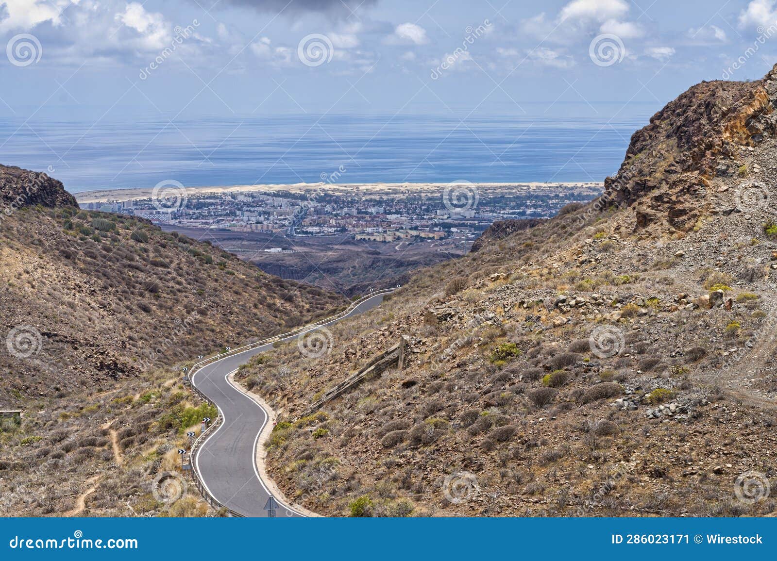 Scenic View of a Barren Mountain Range Stock Image - Image of rugged ...