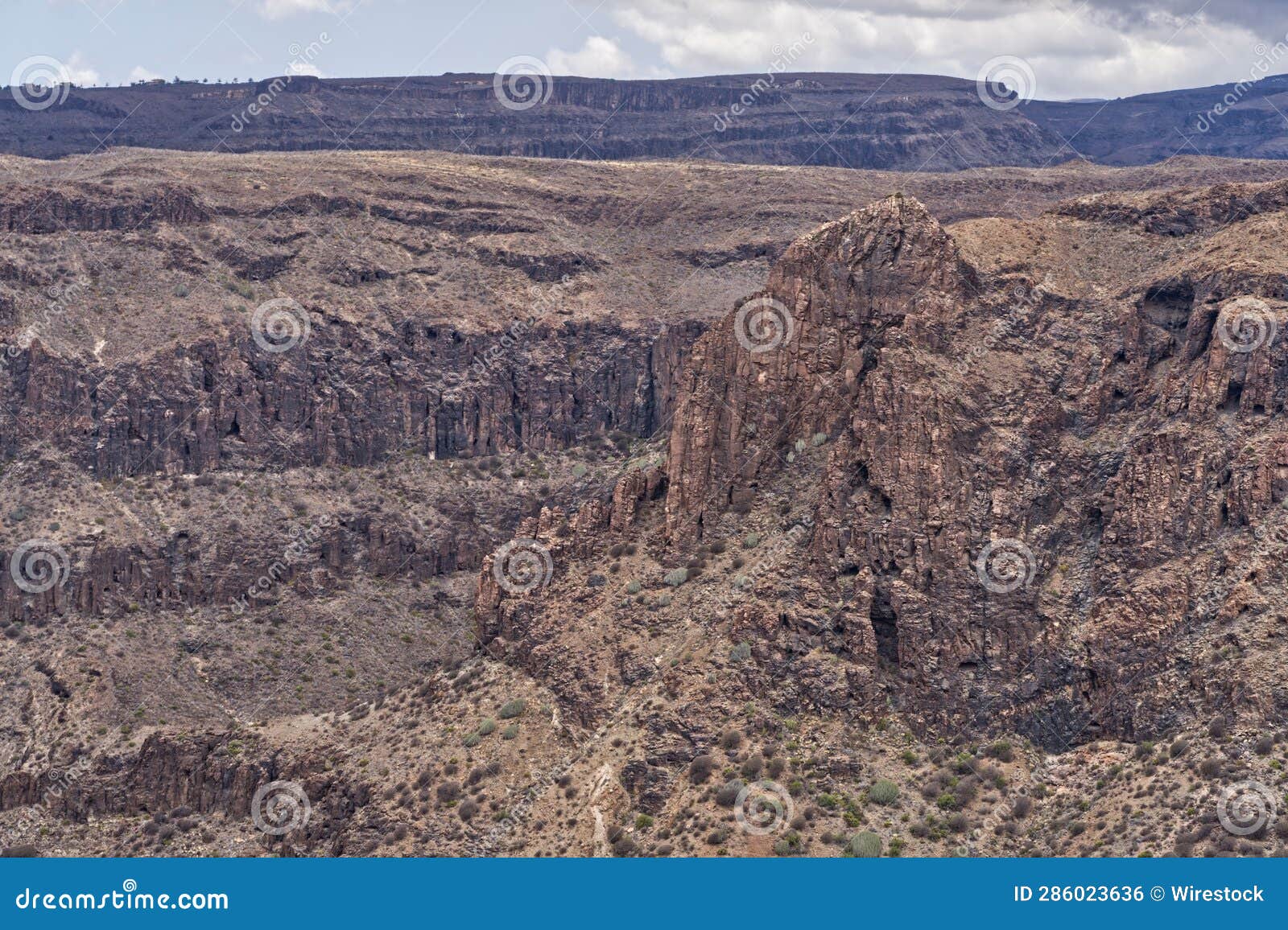 Scenic View of a Barren Mountain Range Stock Photo - Image of canyon ...