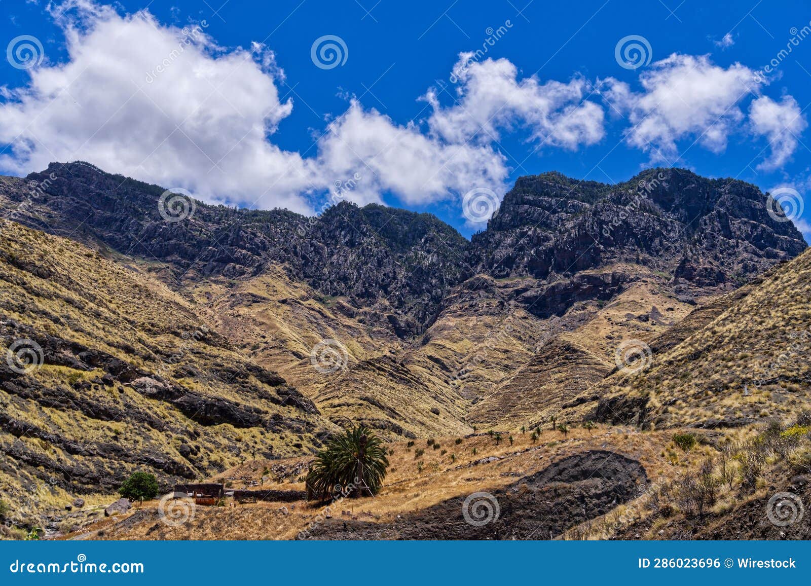 Scenic View of a Barren Mountain Range Stock Photo - Image of peak ...