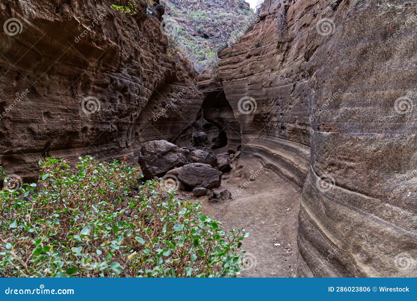 Scenic View of Barren Rock Formations in a Canyon Stock Photo - Image ...