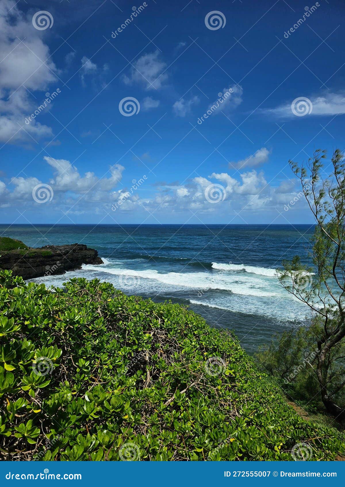 Scenic View of a Beach and the Distant Ocean from a Sandy Path Running ...