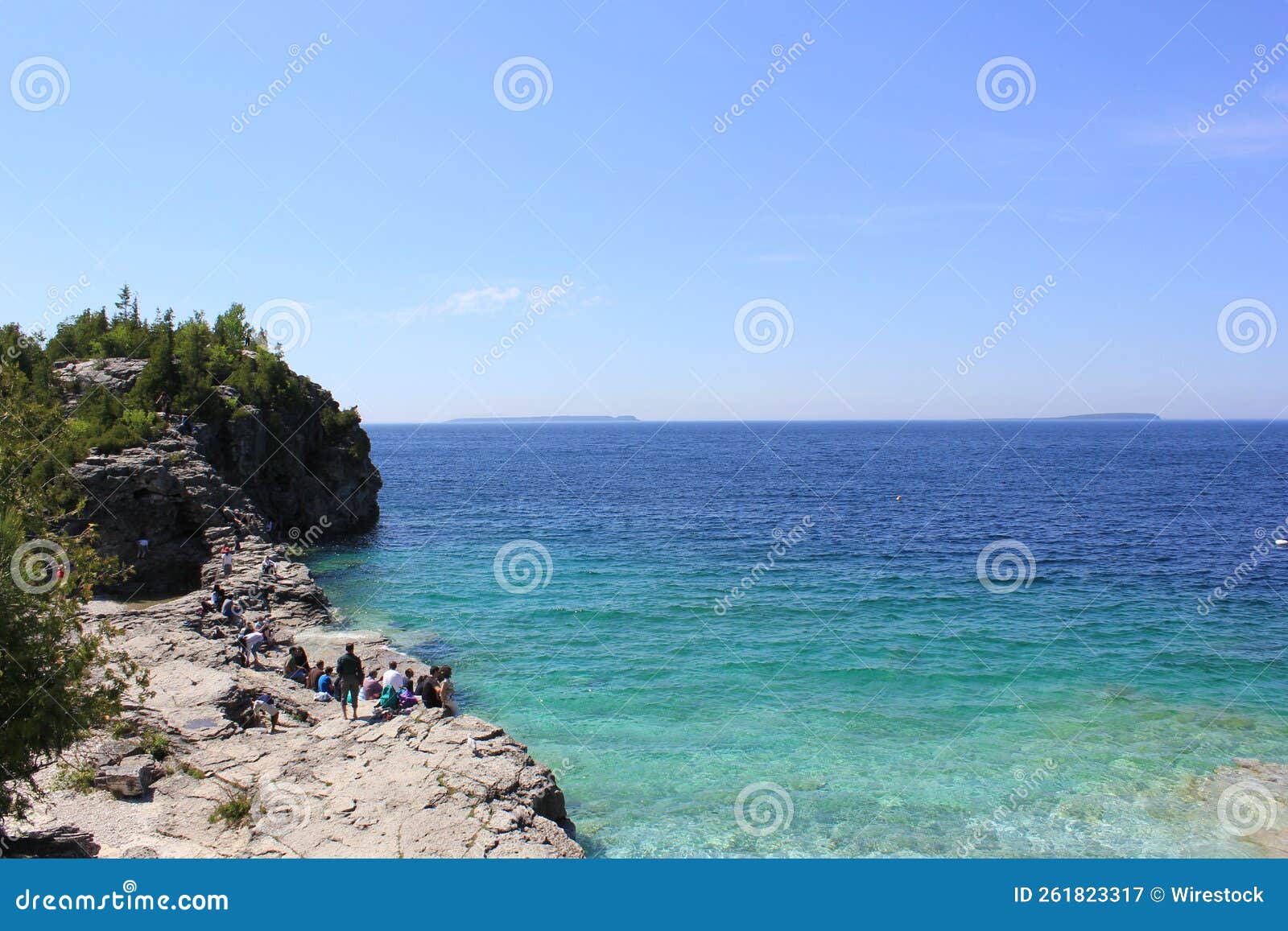 Scenic View of the Clean Sea Water Stock Image - Image of clean, ocean ...