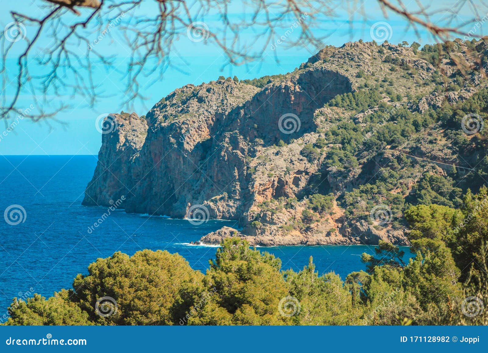 Scenic View of Coast in Deia, Mallorca, Spain Stock Photo - Image of ...
