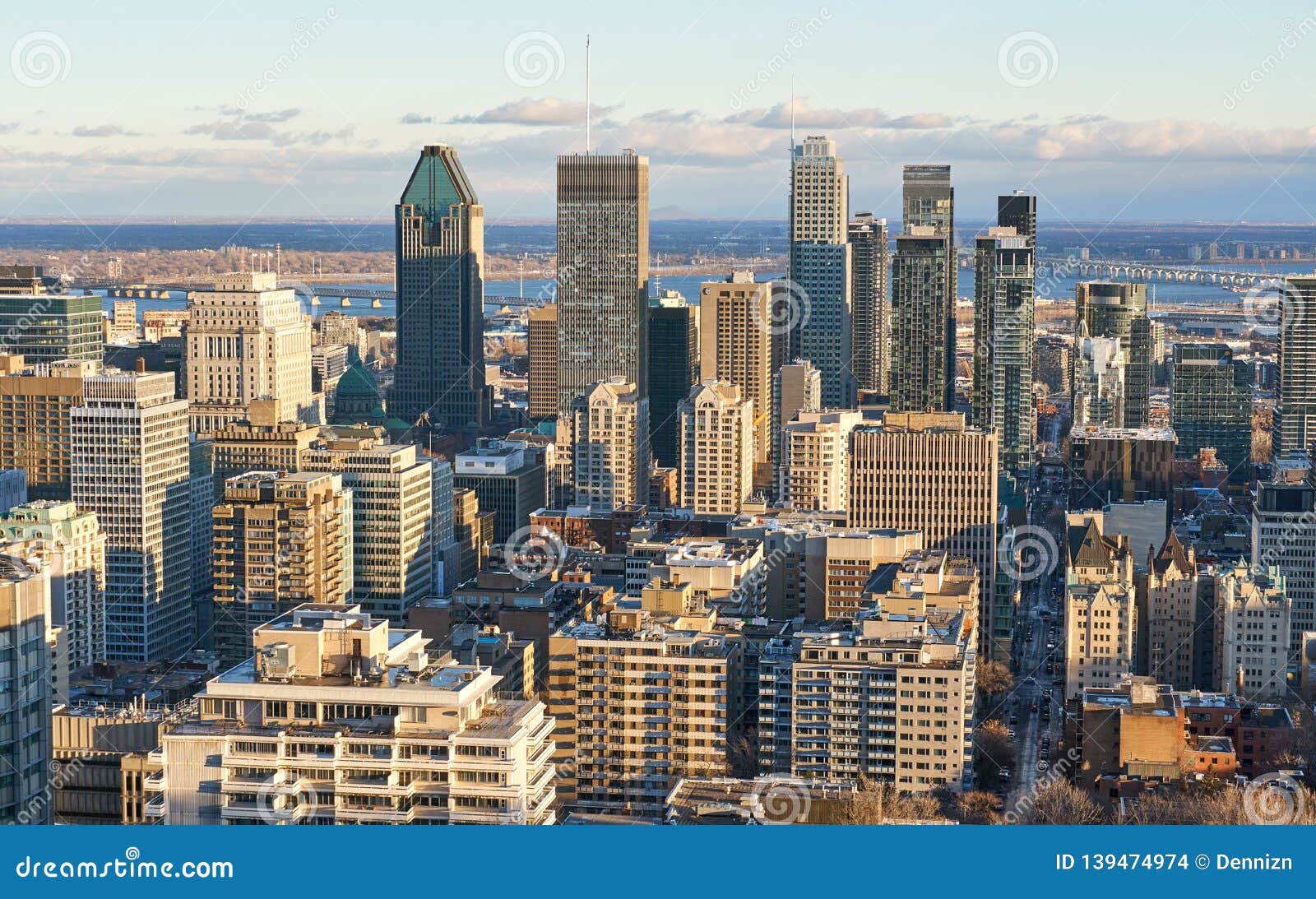 Scenic View of Downtown Montreal Stock Photo - Image of cityscape ...