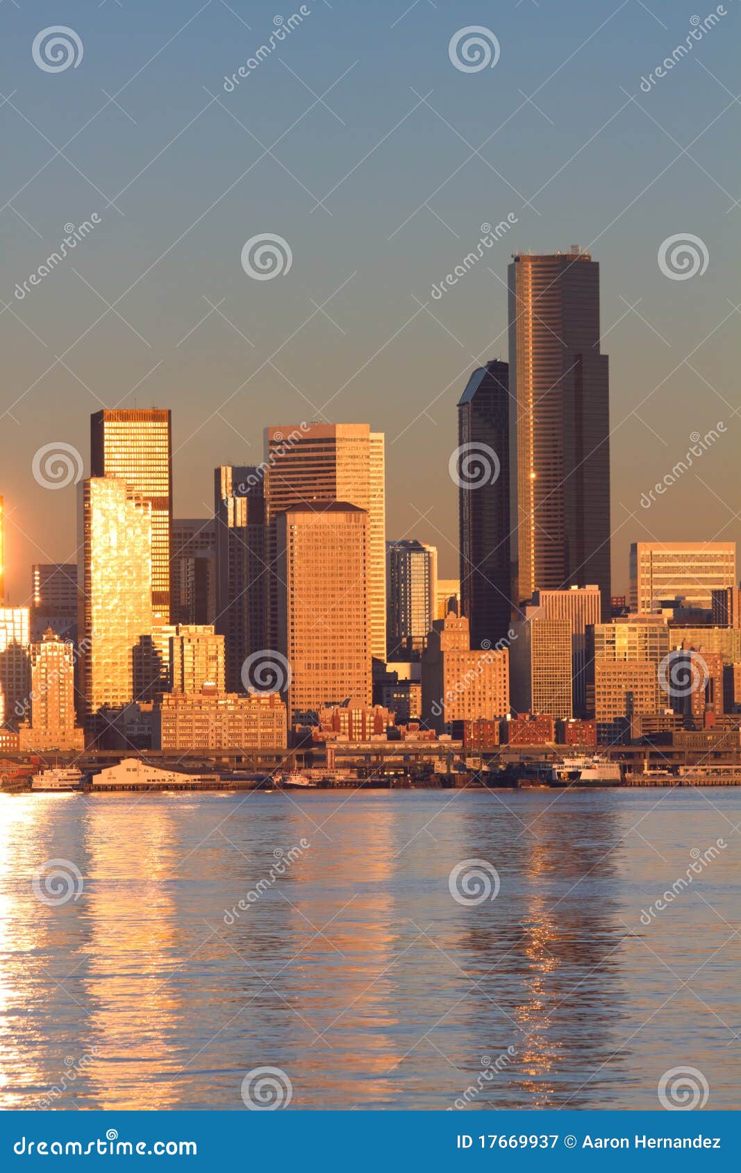 Scenic View of Downtown Seattle, Washington. Stock Image - Image of ...
