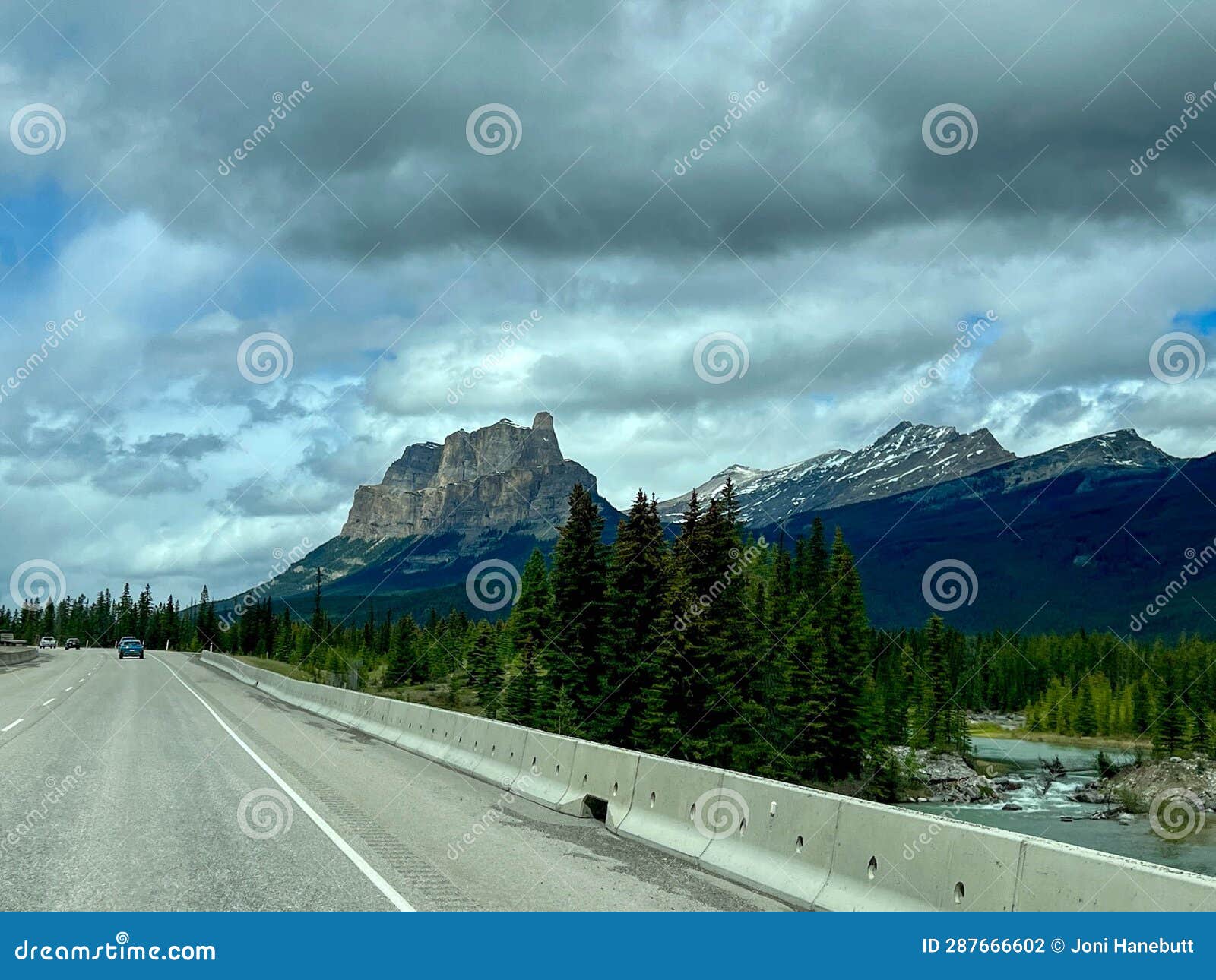 The Scenic View while Driving through Banff National Park in Canada ...