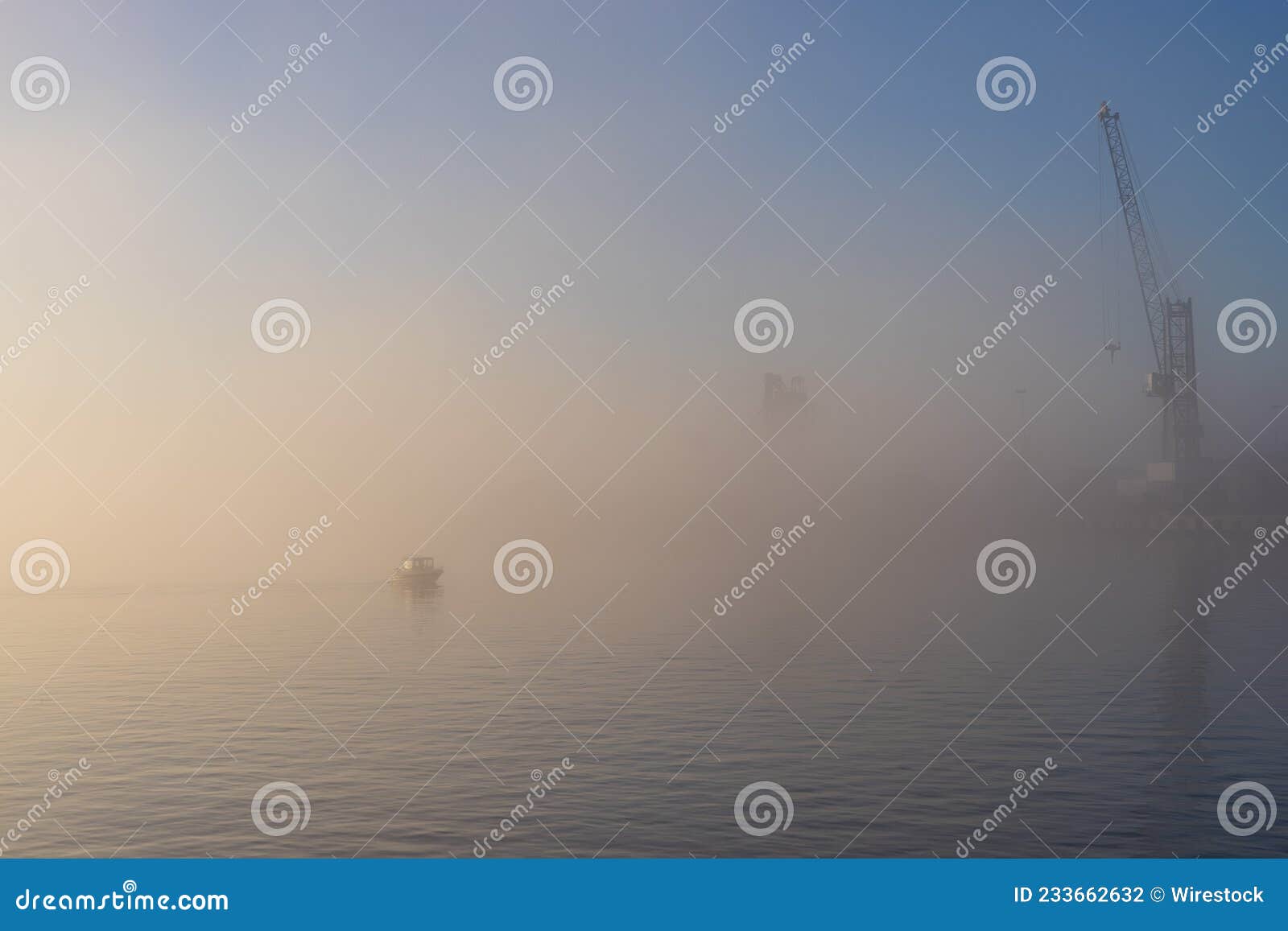 Scenic View of a Foggy Seafront in Oslo Stock Photo - Image of coast ...