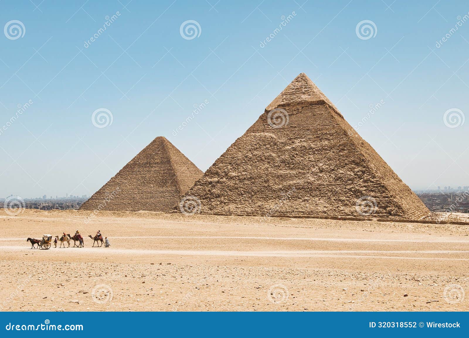 Scenic View of Giza Pyramid Complex in Egypt. Editorial Photography ...