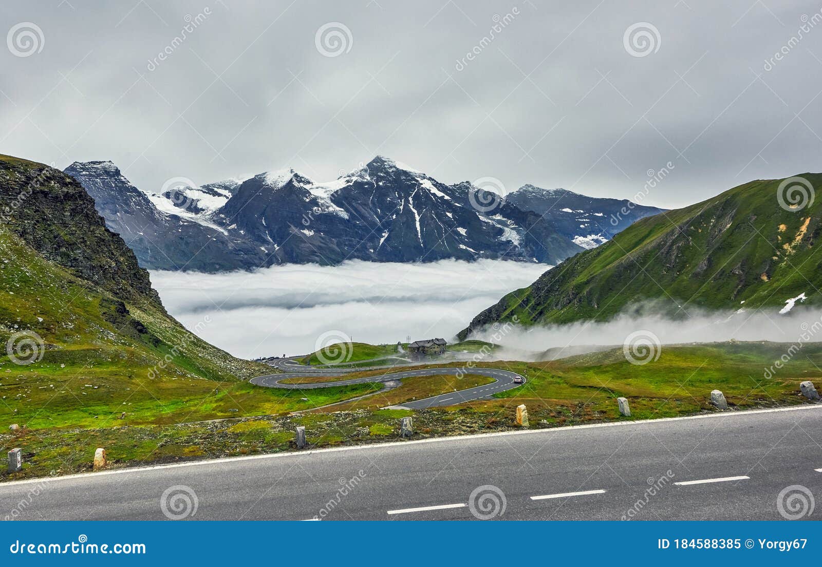 View on Grossglockner Alpine Pass Stock Image - Image of grossglockner ...