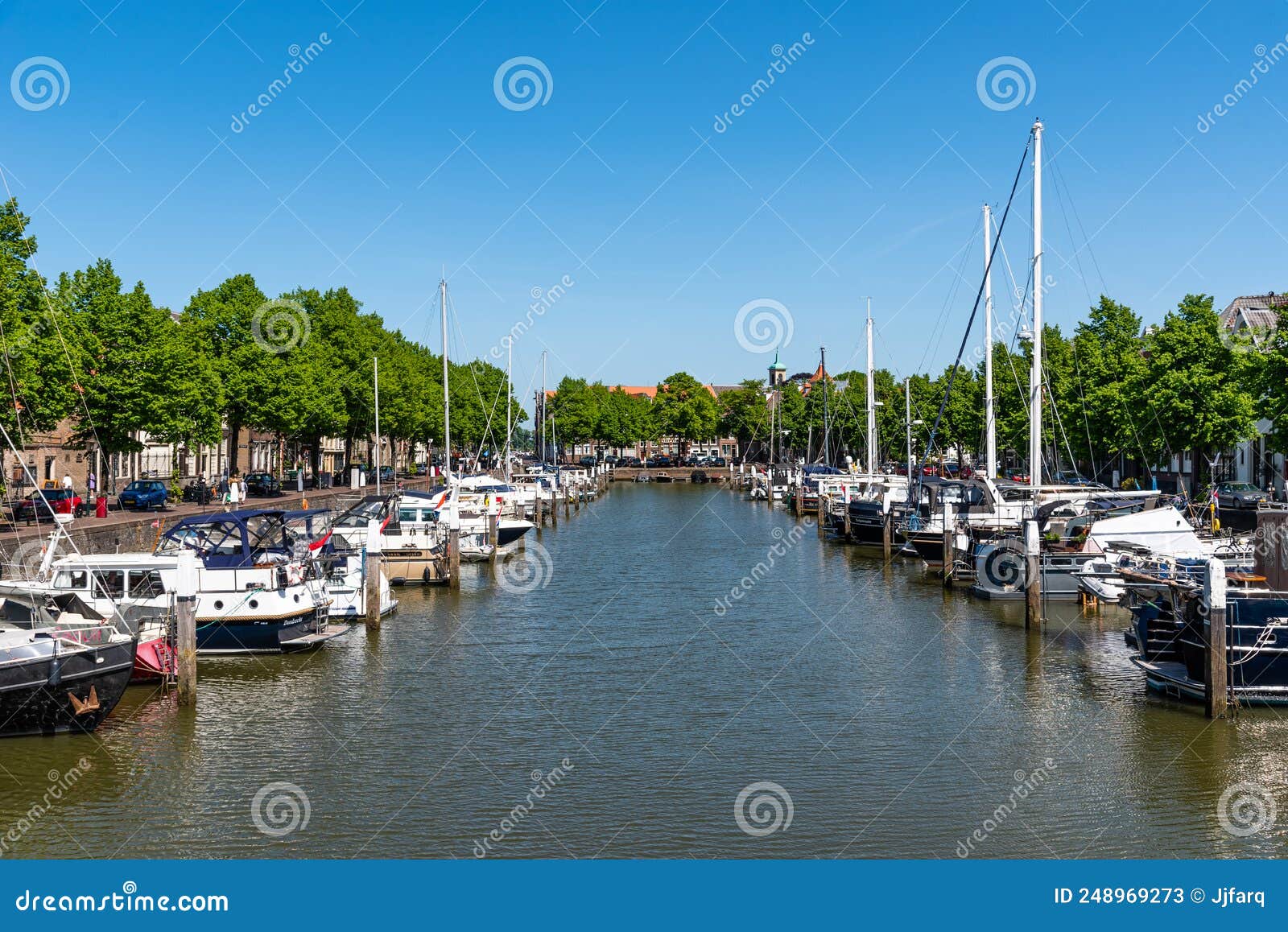 Scenic View of the Harbour of Dordrecht Editorial Stock Photo - Image ...