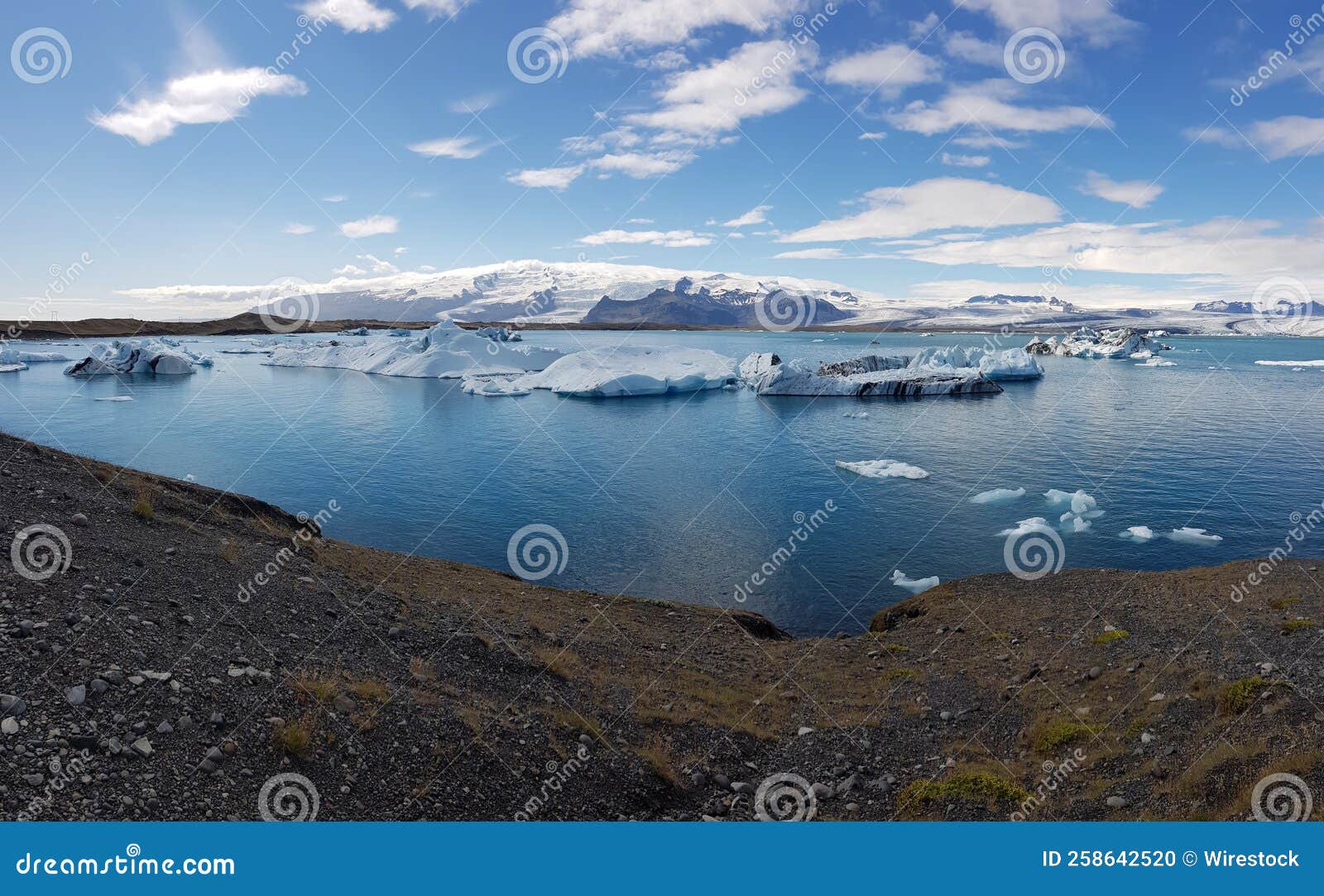 Scenic View of Ice Shards in the Lake, Iceland Stock Photo - Image of ...