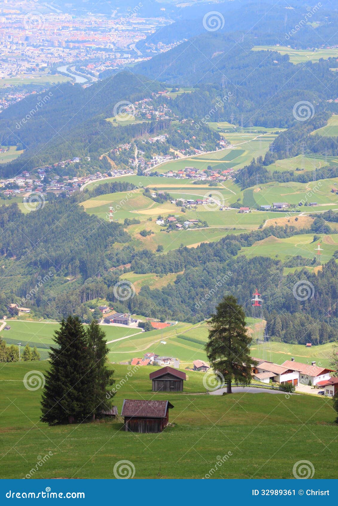 Scenic View of Insbruck in the Austrian Alps Stock Image - Image of ...