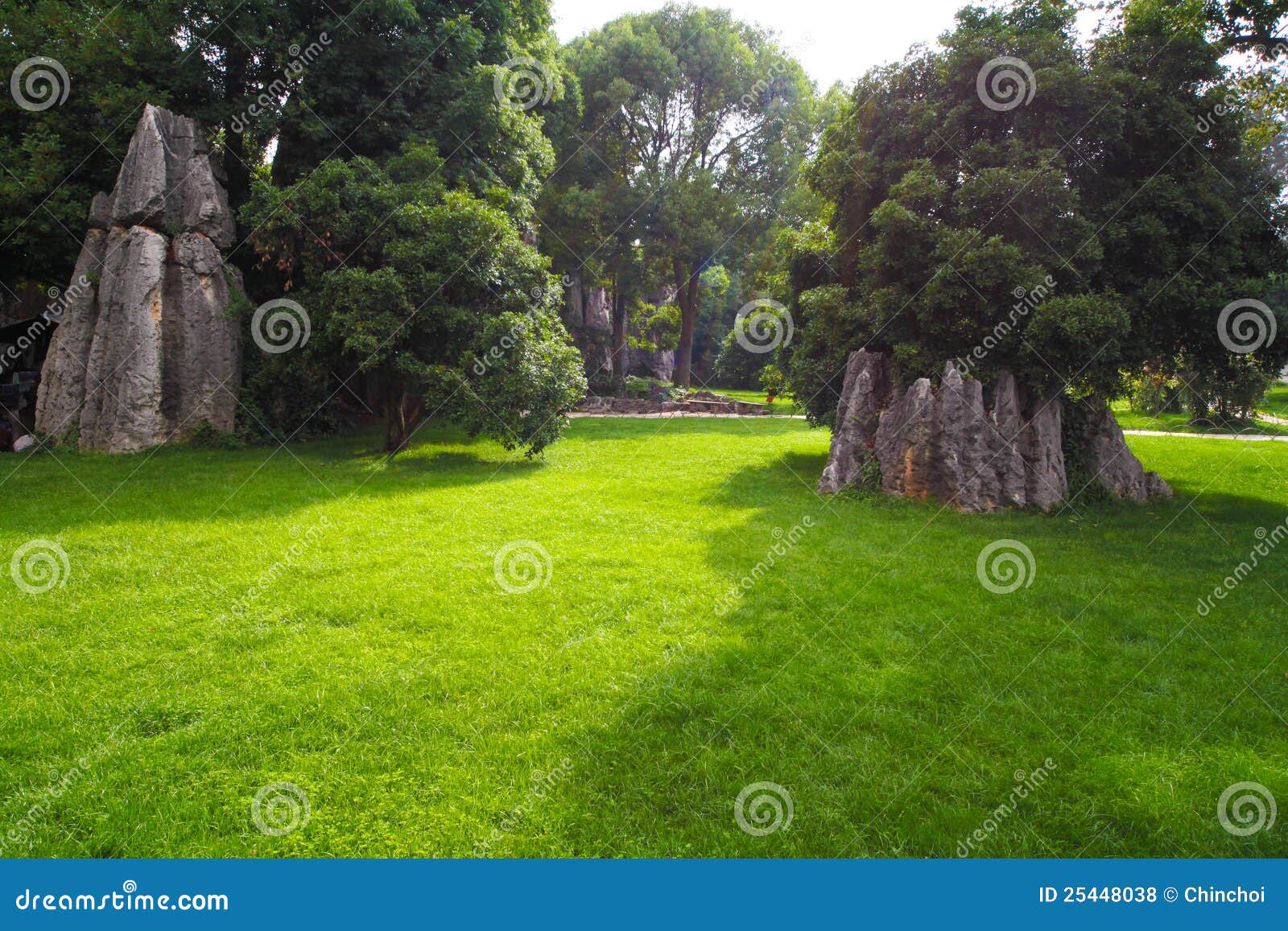 Scenic View at Kunming Stone Forest or Shilin Stock Photo - Image of ...