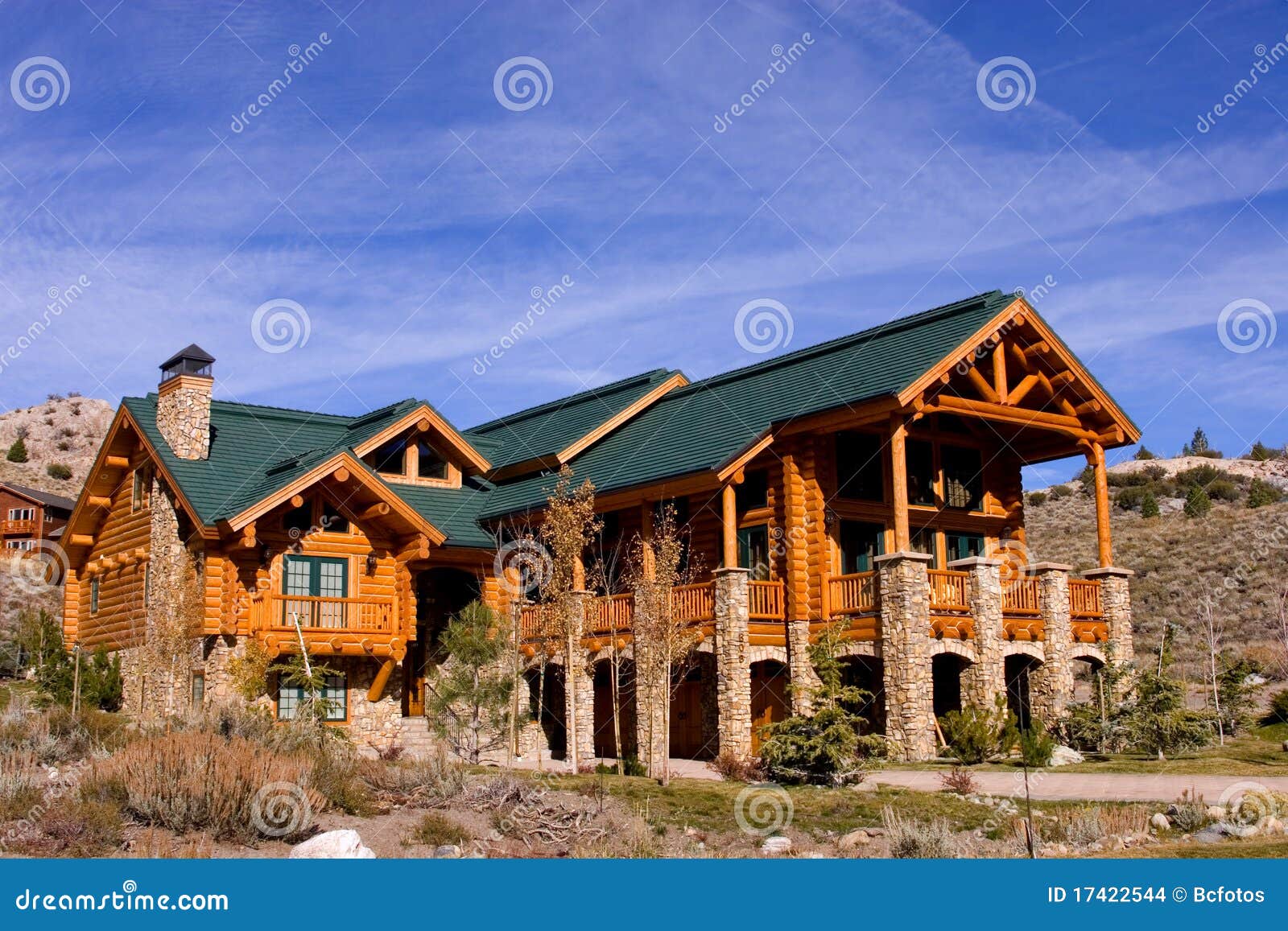Scenic View of a Lakeside Home Stock Photo - Image of rustic, rural ...