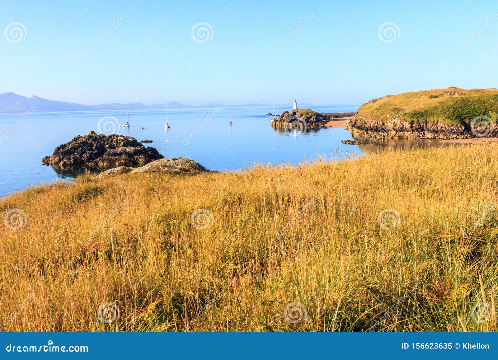 Scenic View of Llanddwyn Island Stock Image - Image of anglesey ...