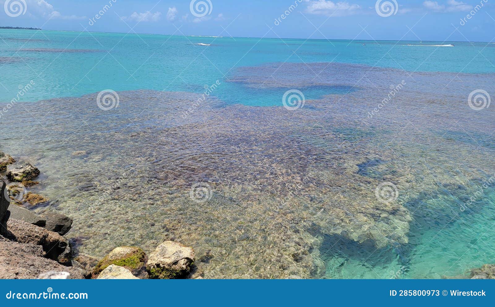 Scenic View of Luquillo Beach in Puerto Rico Stock Image - Image of ...
