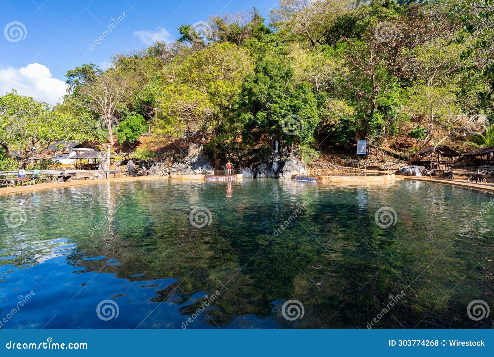 Scenic View of Maquinit Hot Spring, Philippines Stock Photo - Image of ...