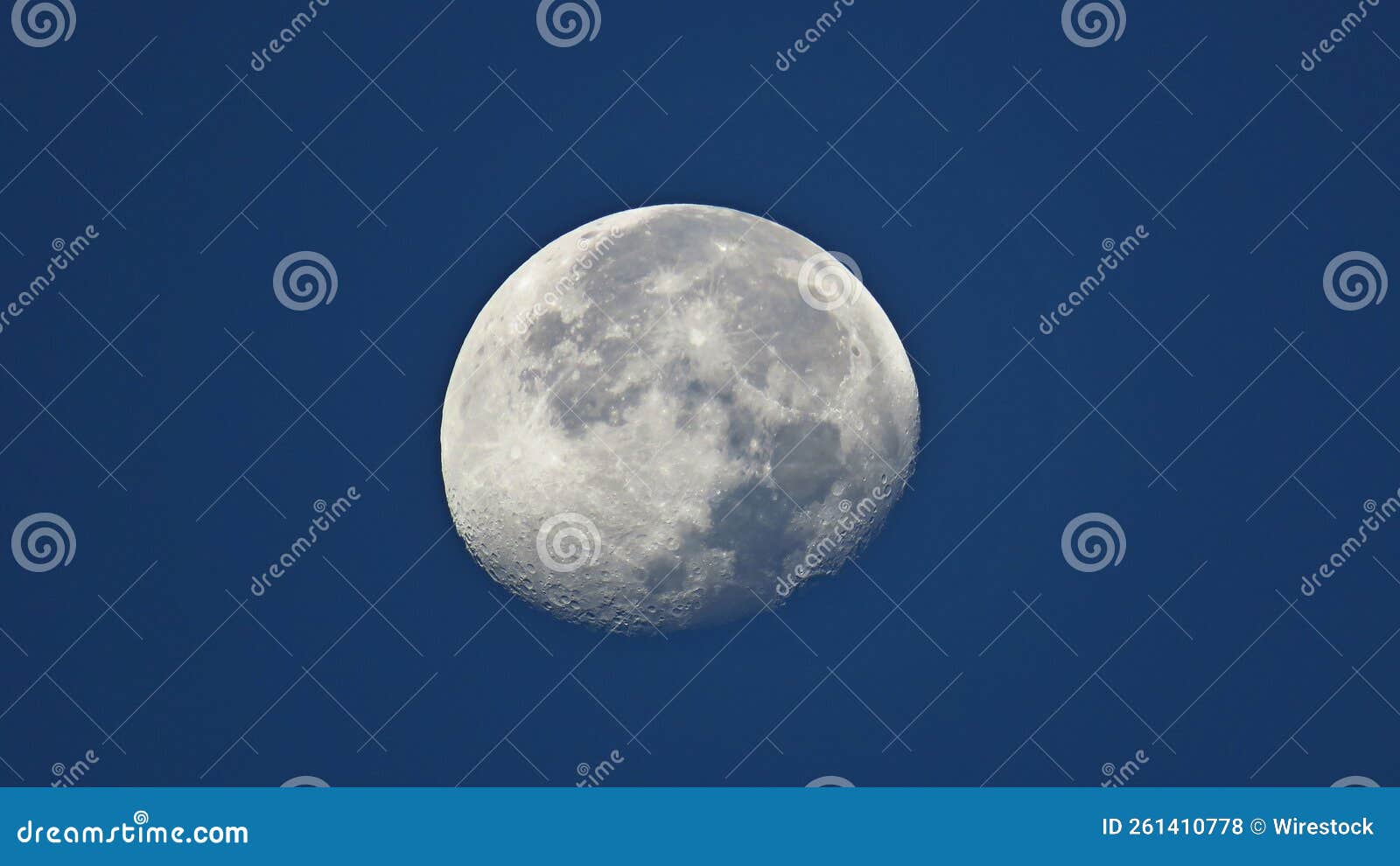 Scenic View of the Moon in the Night Sky Stock Photo - Image of evening ...