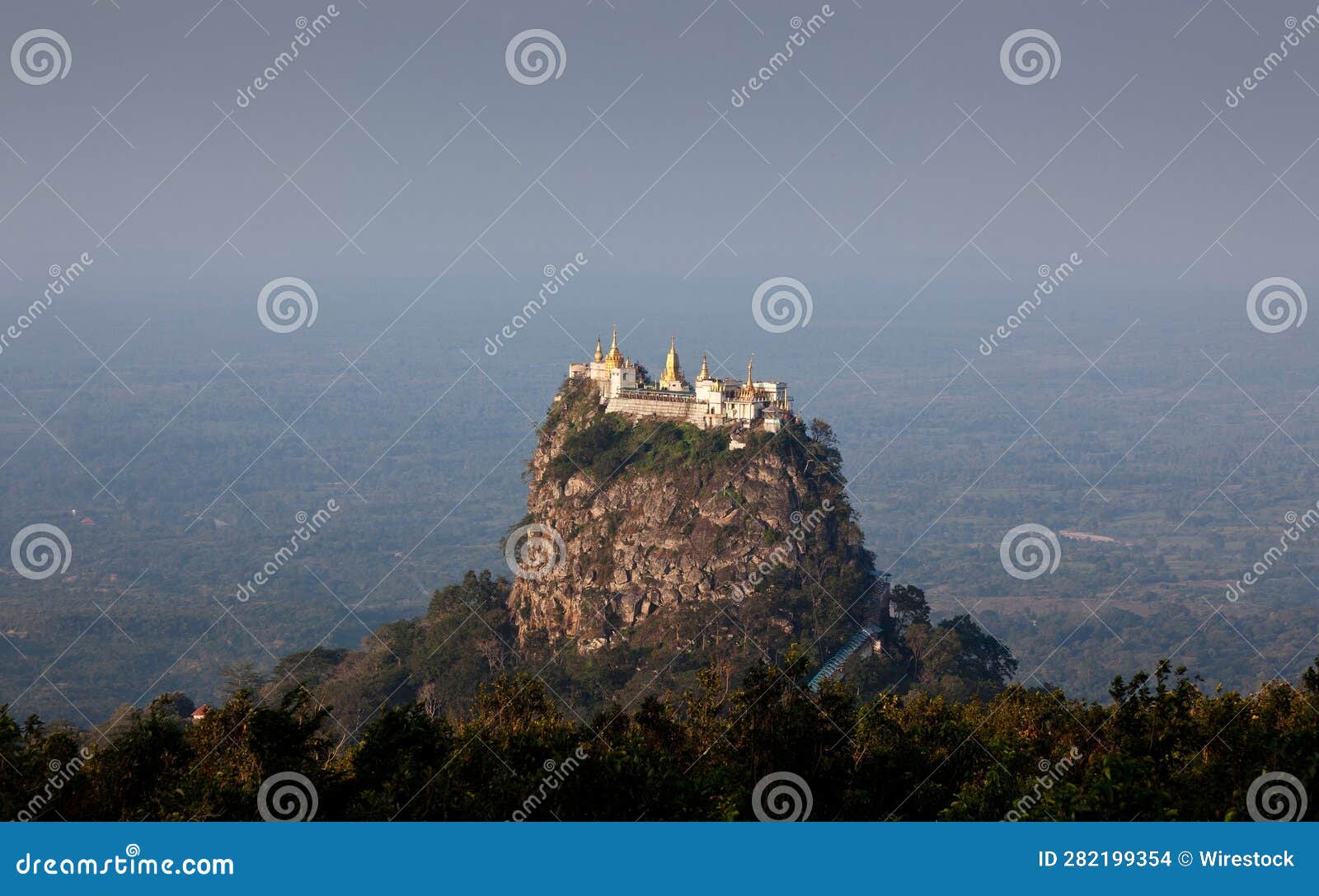 Scenic View of Mount Popa Volcano in Myanmar. Stock Photo - Image of ...