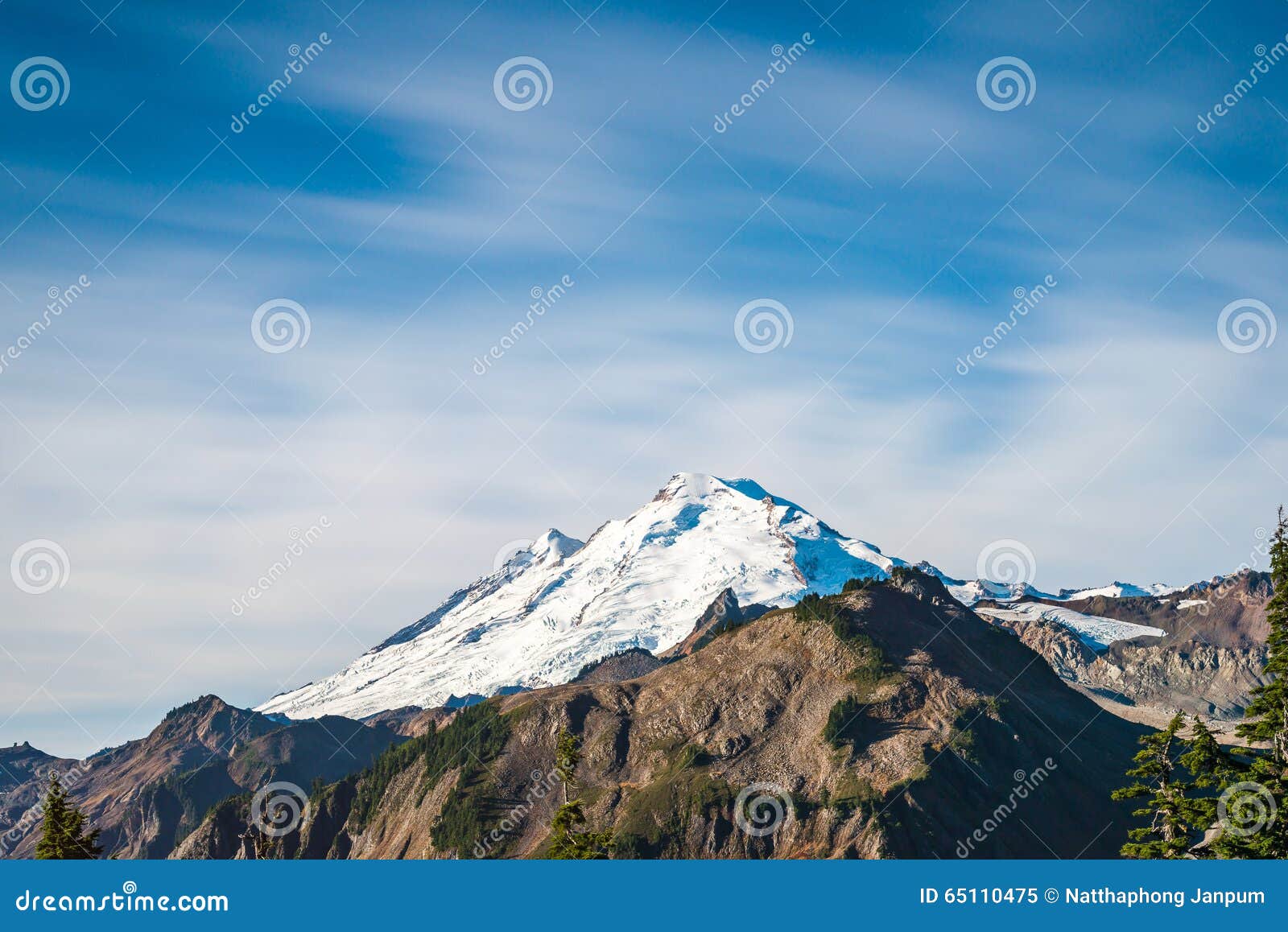 Scenic View of Mt Baker from Artist Point Hiking Area. Stock Image ...