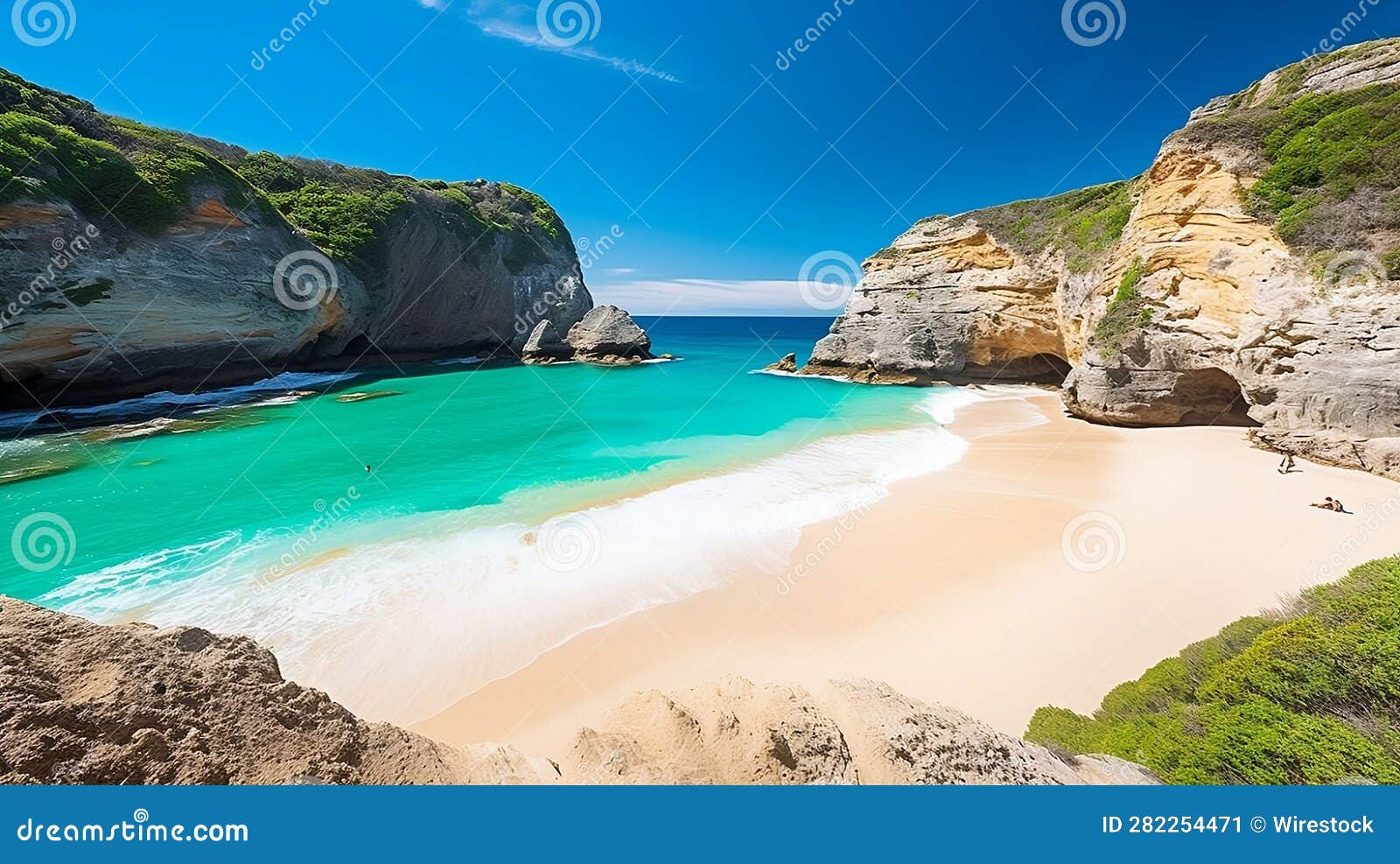 A View of the Beach and Cliffs from an Overlook at the Great Ocean ...