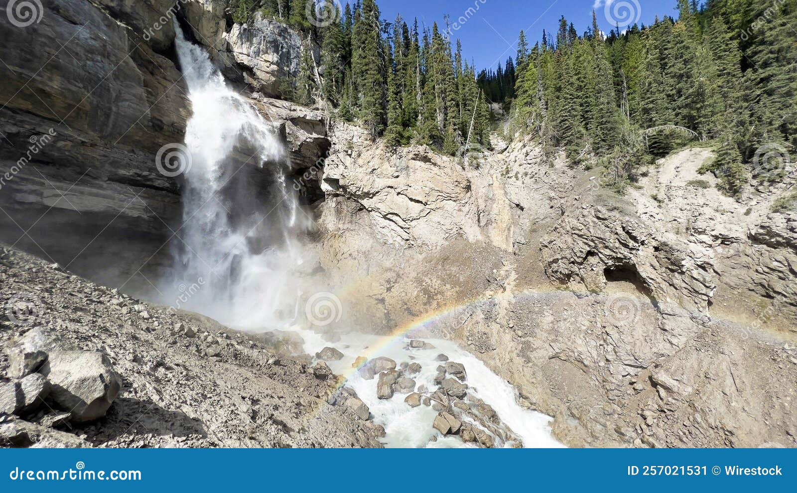 Scenic View of Panther Fall in Banff National Park in Alberta, Canada ...