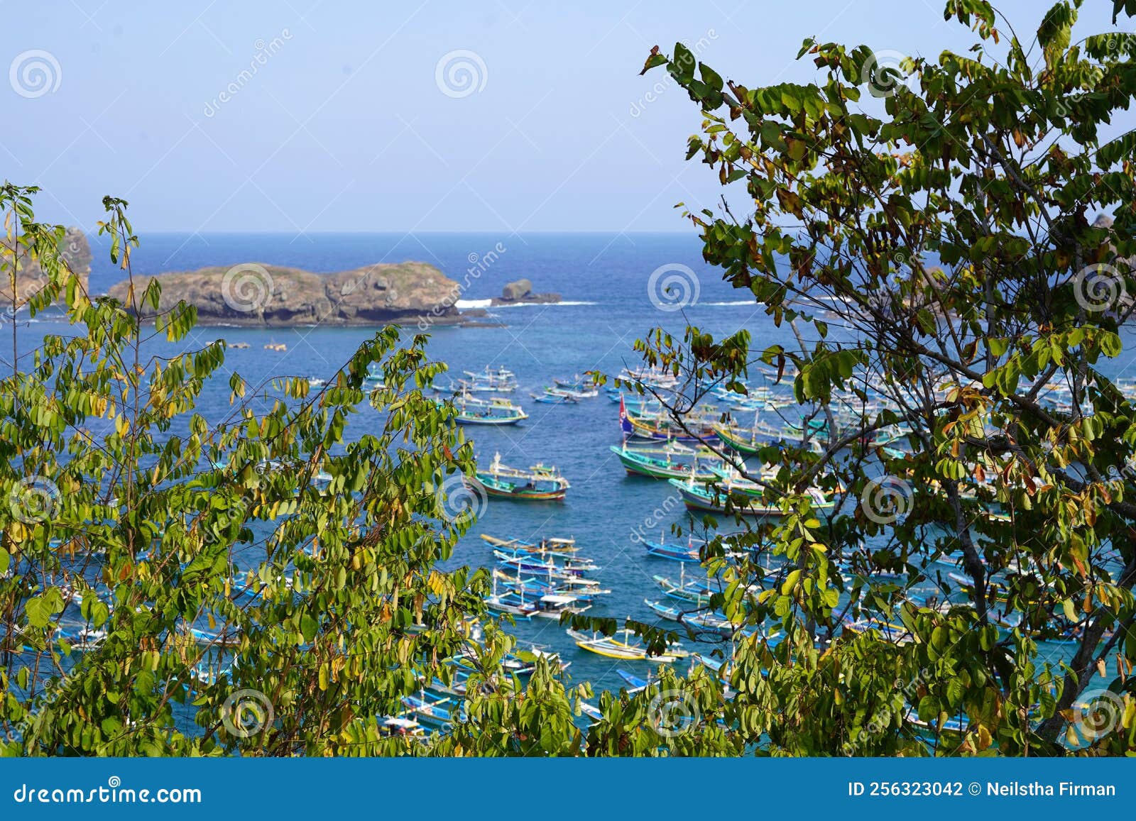 View of Papuma Beach from a Hill Stock Photo - Image of travel, jember ...