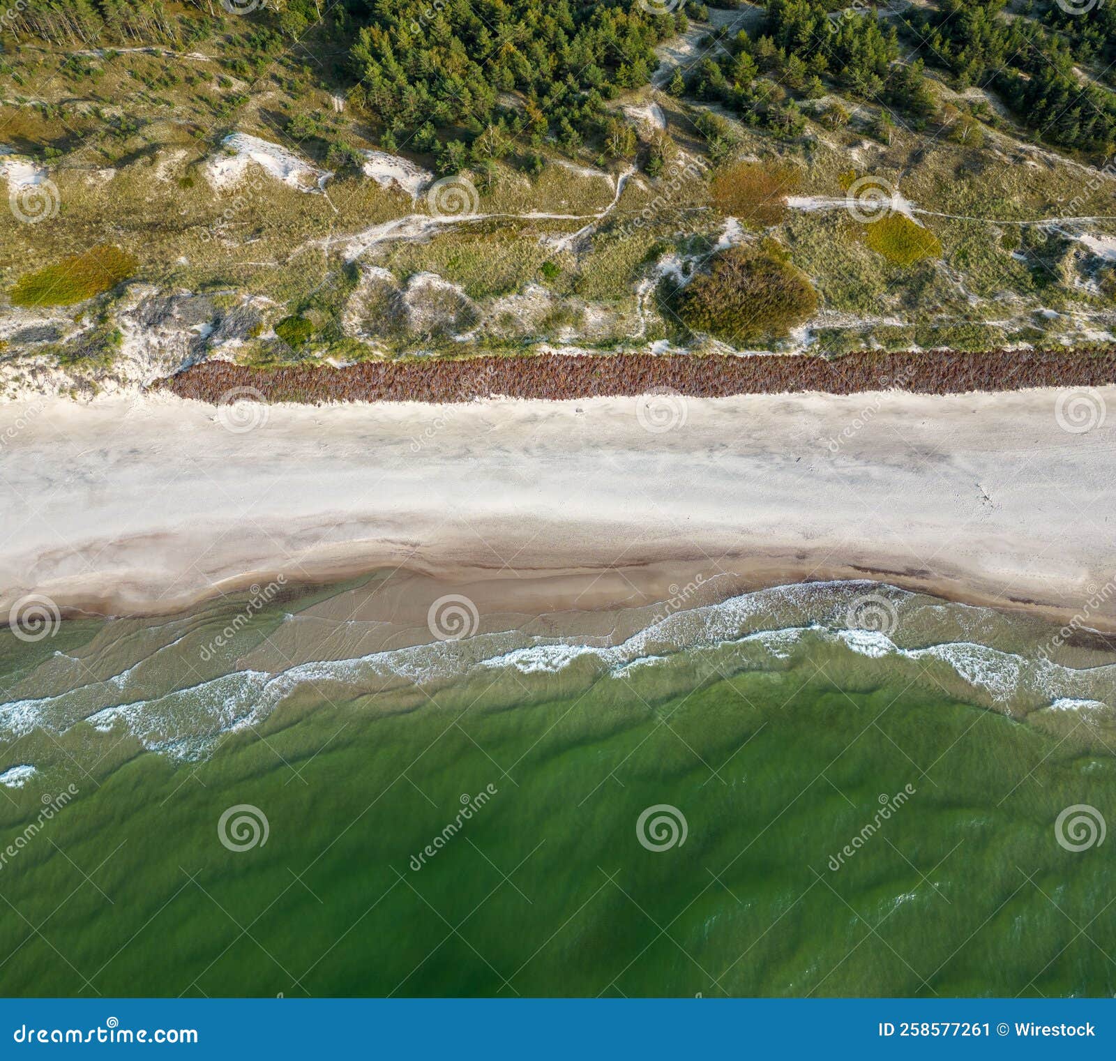 Scenic View of Pervalka Beach in Lithuania Stock Image - Image of water ...