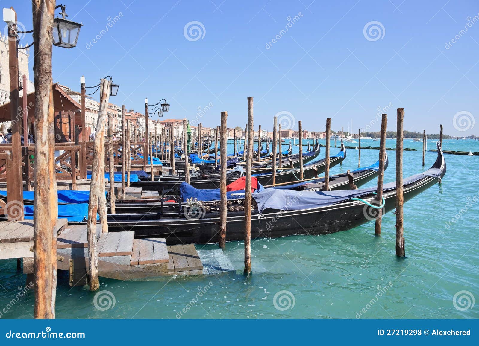Pier with Gondolas, Venice - Italy Stock Photo - Image of gondolas ...