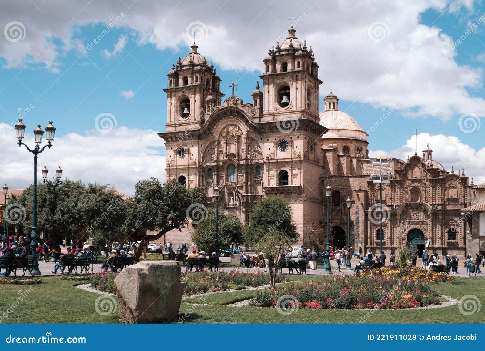 View At The Plaza Mayor And Front View At The Iconic Spanish Gothic ...
