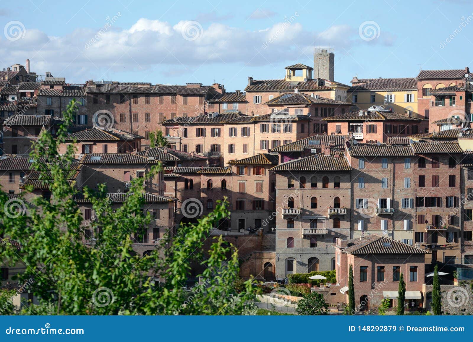 Scenic View of Siena Medieval Town Stock Image - Image of panoramic ...