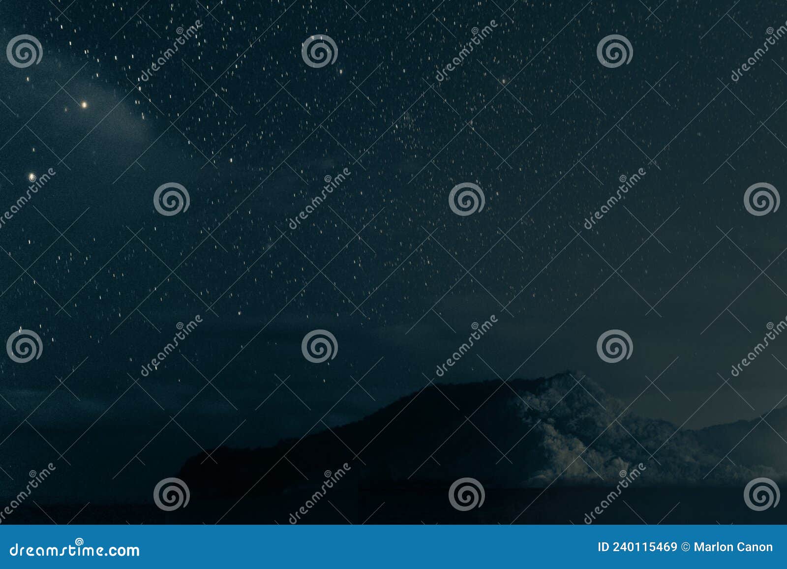 Scenic View of a Starry Night Sky Stock Image - Image of midnight ...