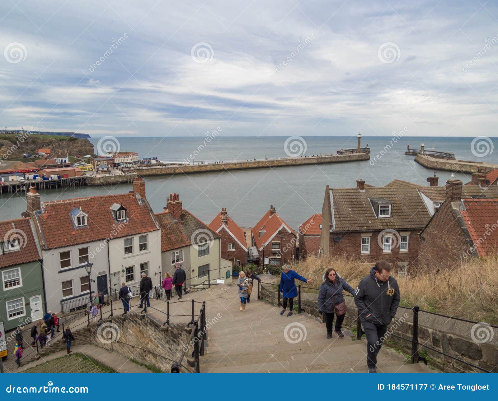 Scenic View at 199 Steps in Whitby Editorial Photography - Image of ...